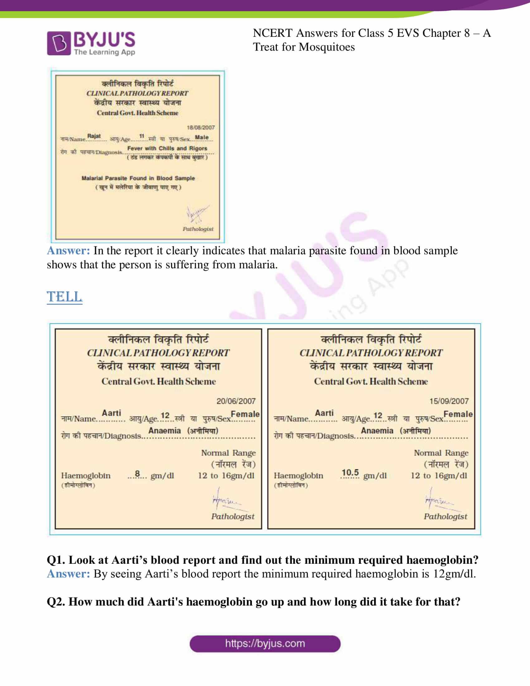 NCERT Solutions Class 5 EVS Chapter 8 a Treat for Mosquitoes Free PDF ...