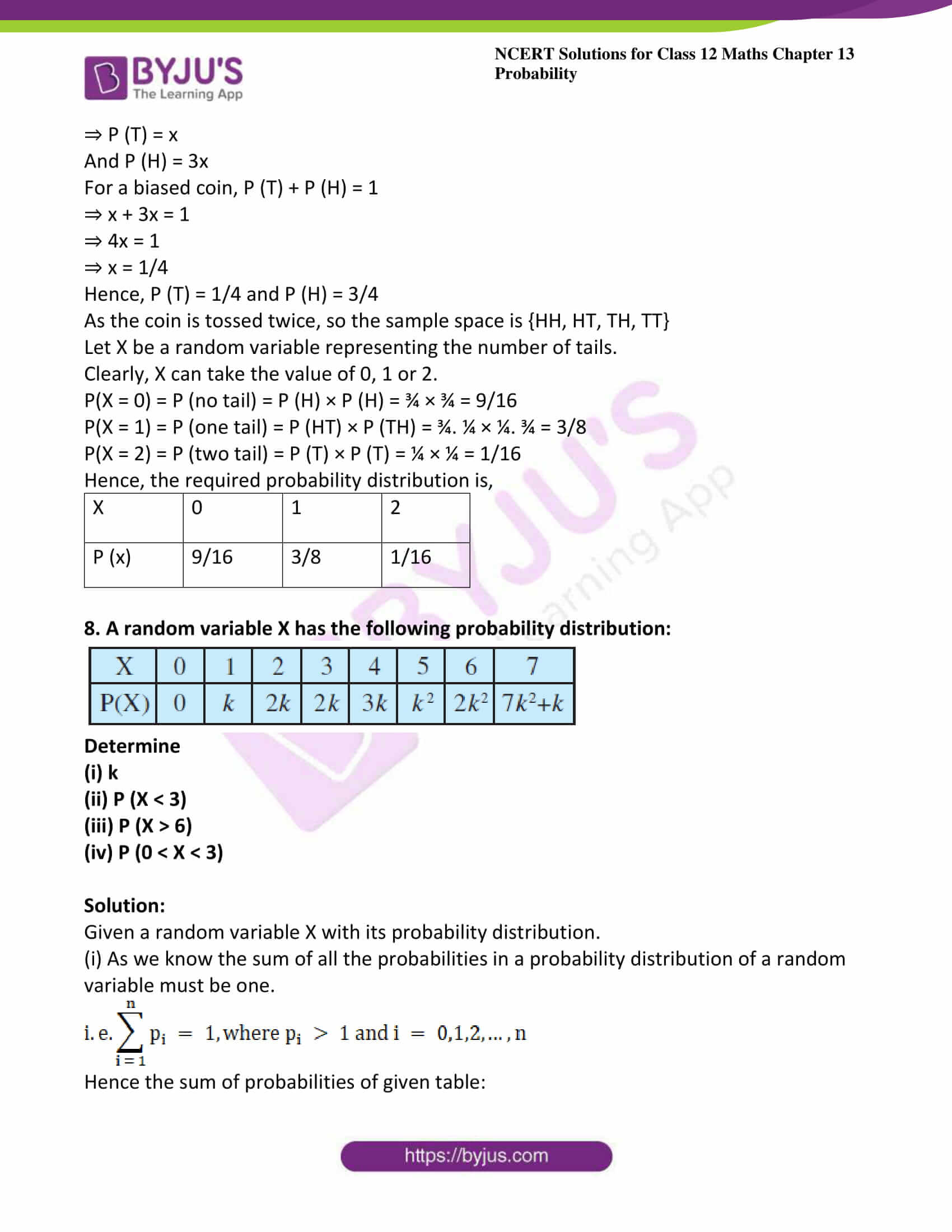NCERT Solutions for Class 12 Maths Chapter 13 Probability