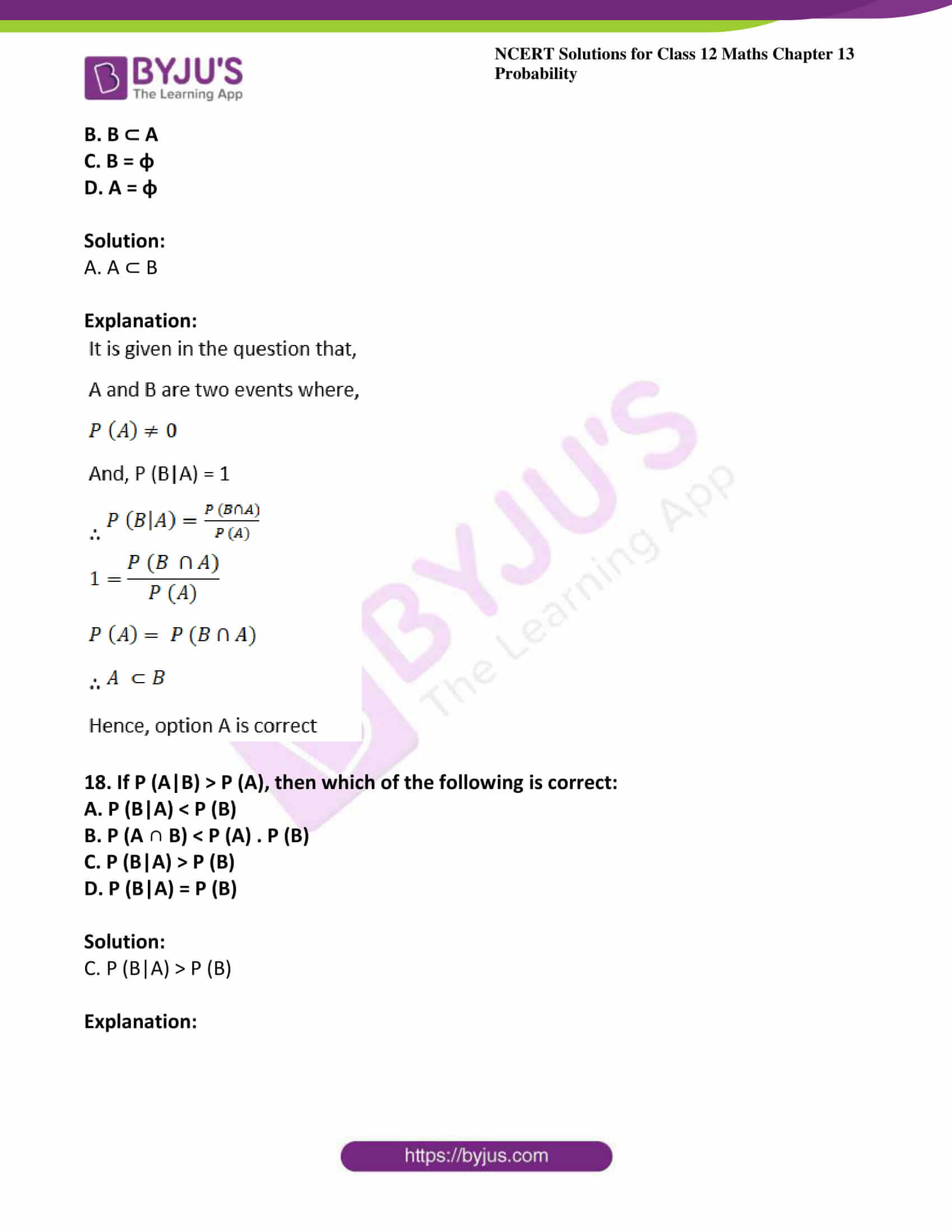 NCERT Solutions for Class 12 Maths Chapter 13 Probability