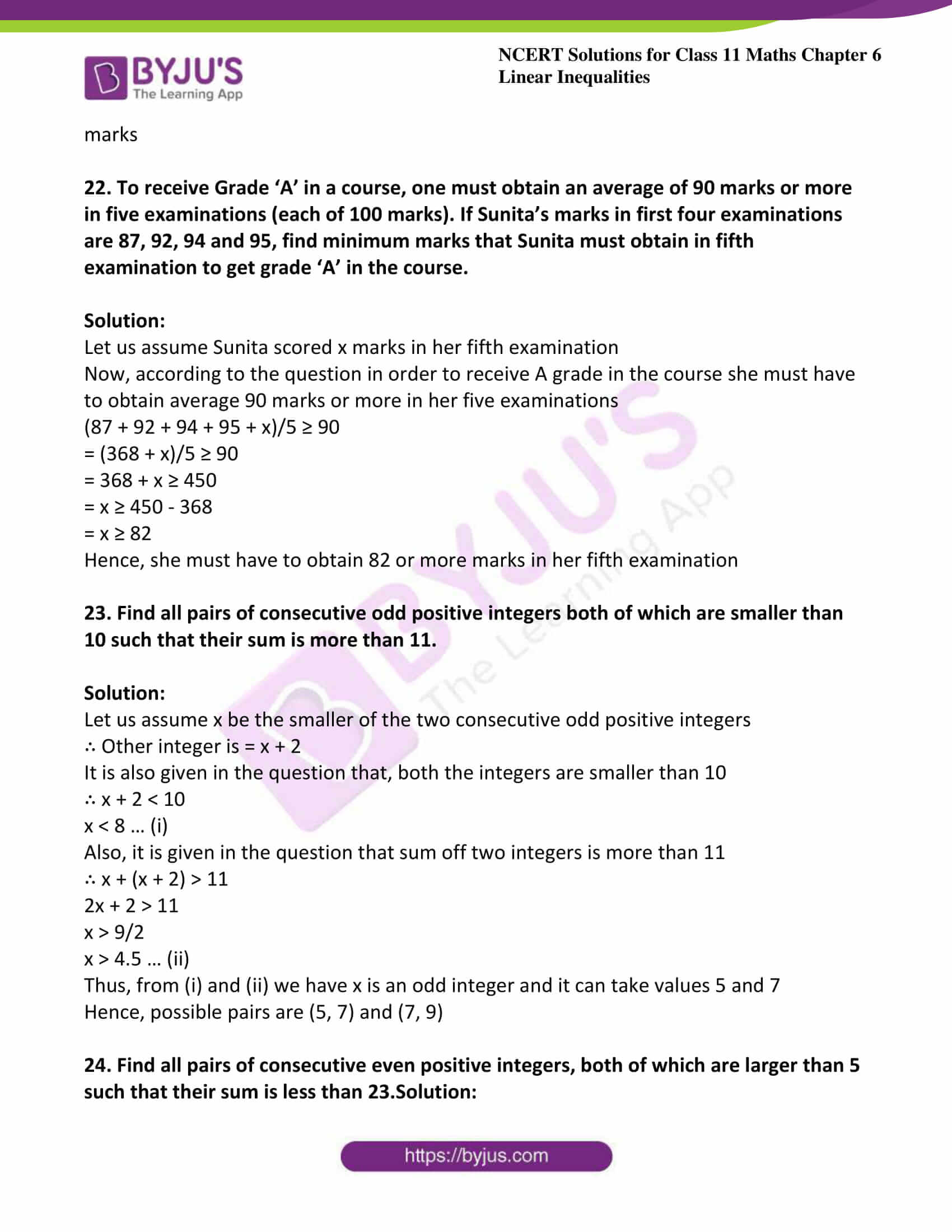 Ncert Solution Class 11 Chapter 6 Linear Inequalities Ex 1 13
