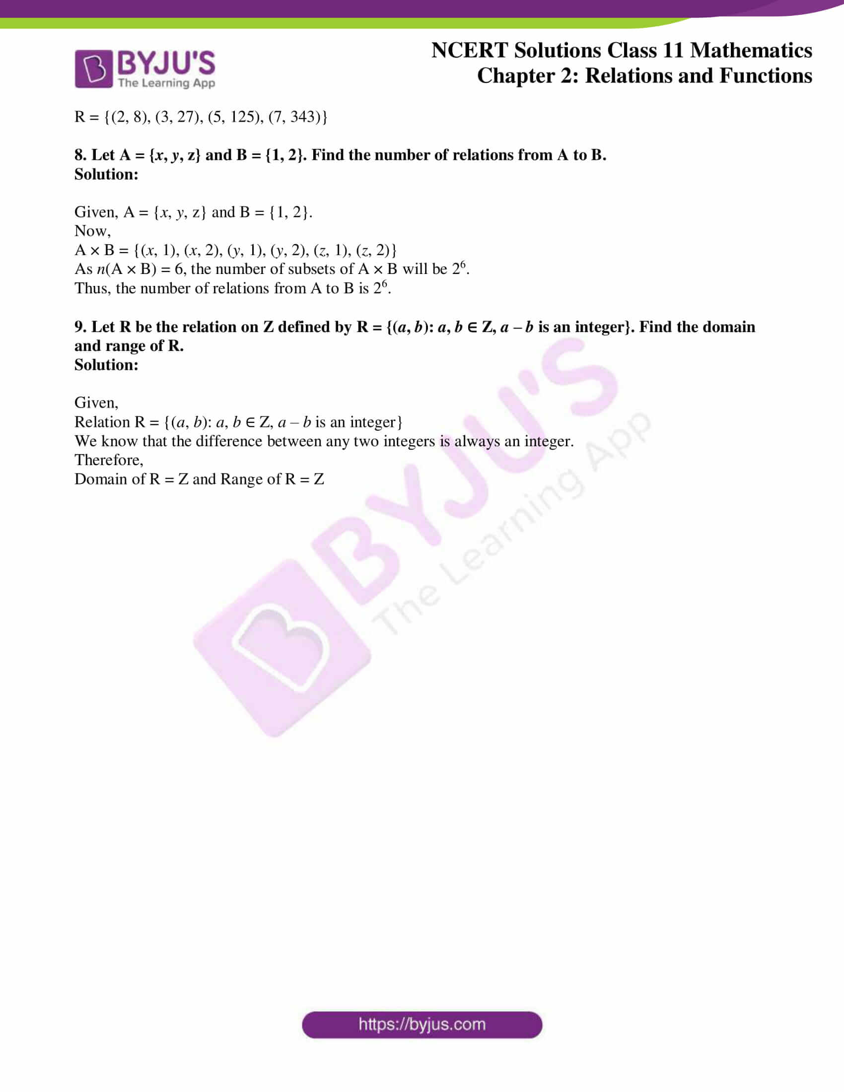NCERT Solutions Class 11 Maths Chapter 2 Relations and Functions Ex 2.2 - Download Free PDFs