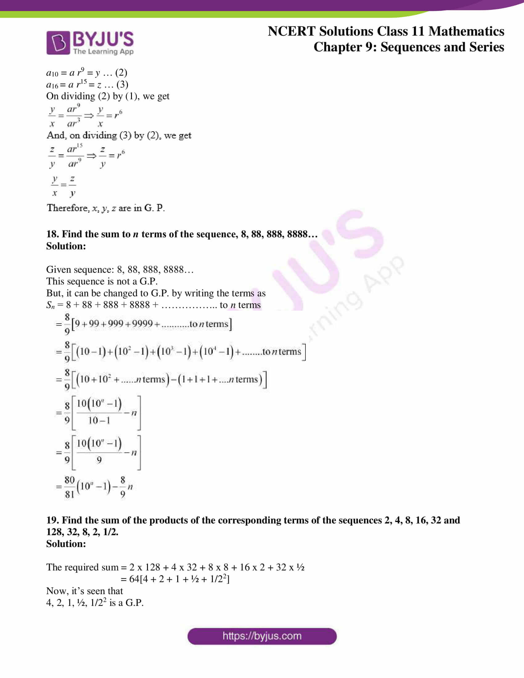 ncert sol class 11 maths ch 9 ex 3 10