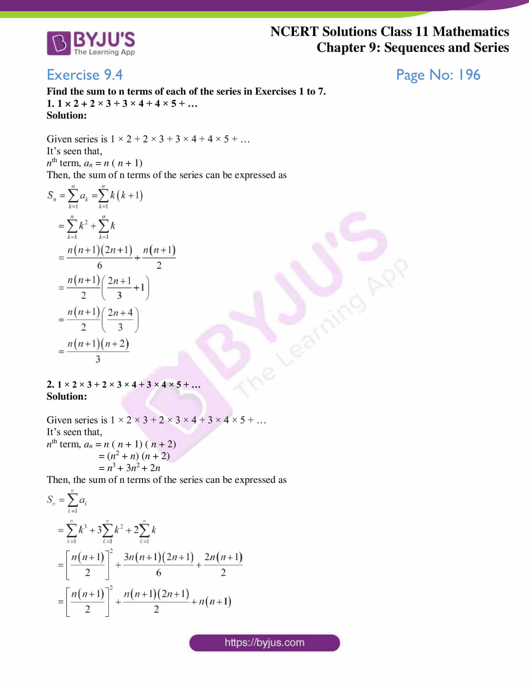 ncert sol class 11 maths ch 9 ex 4 1