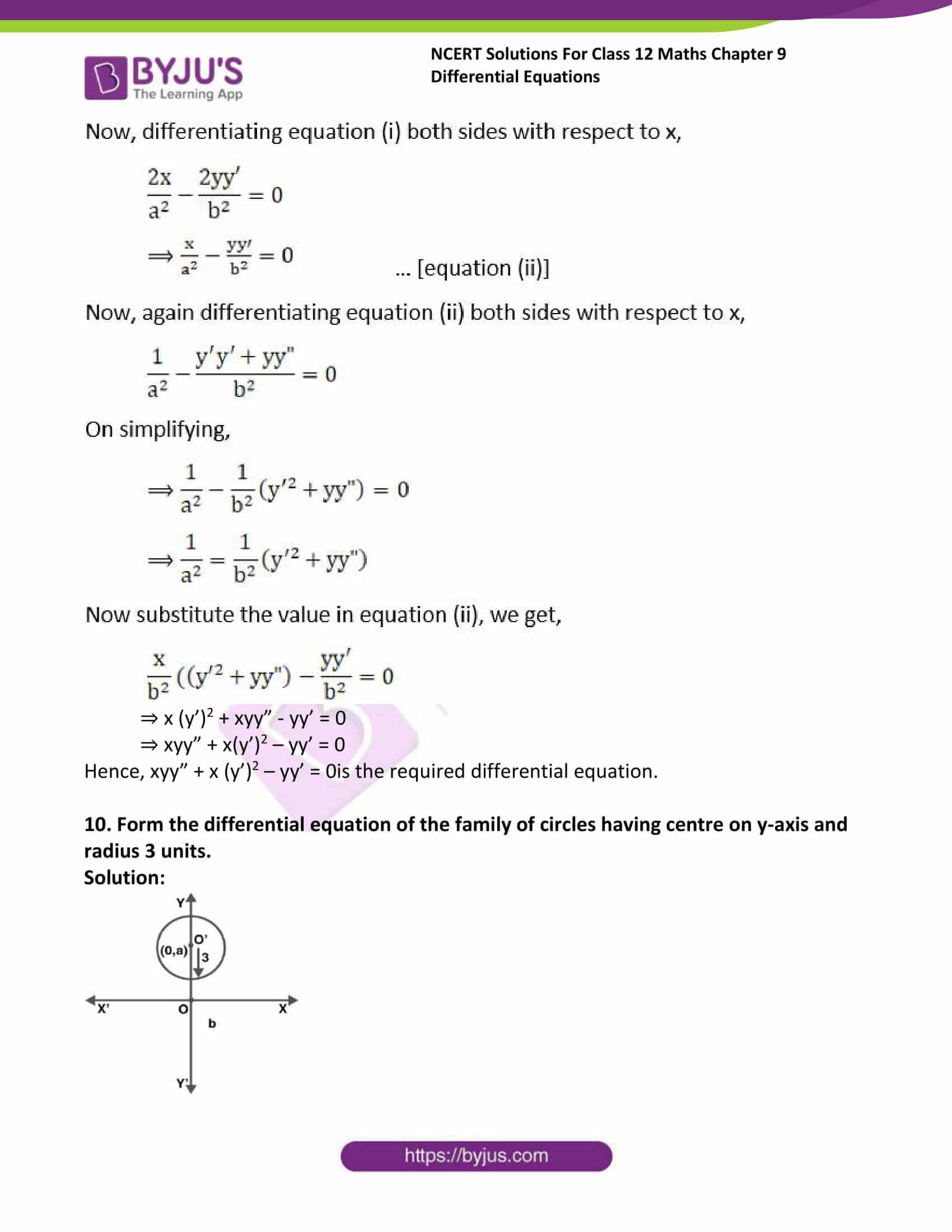 Ncert Solutions Class 12 Maths Chapter 9 Differential Equations