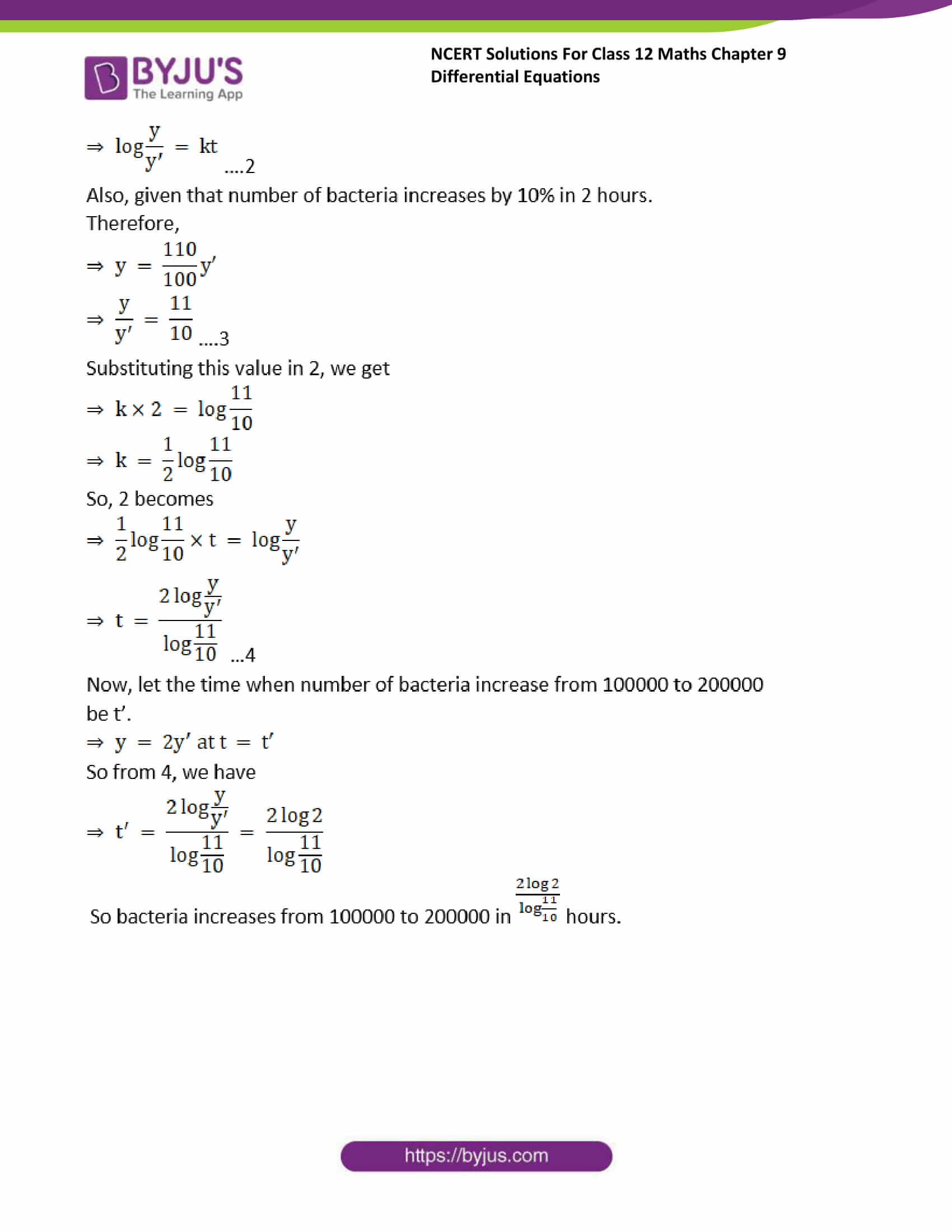 Ncert Solutions Class 12 Maths Chapter 9 Differential Equations