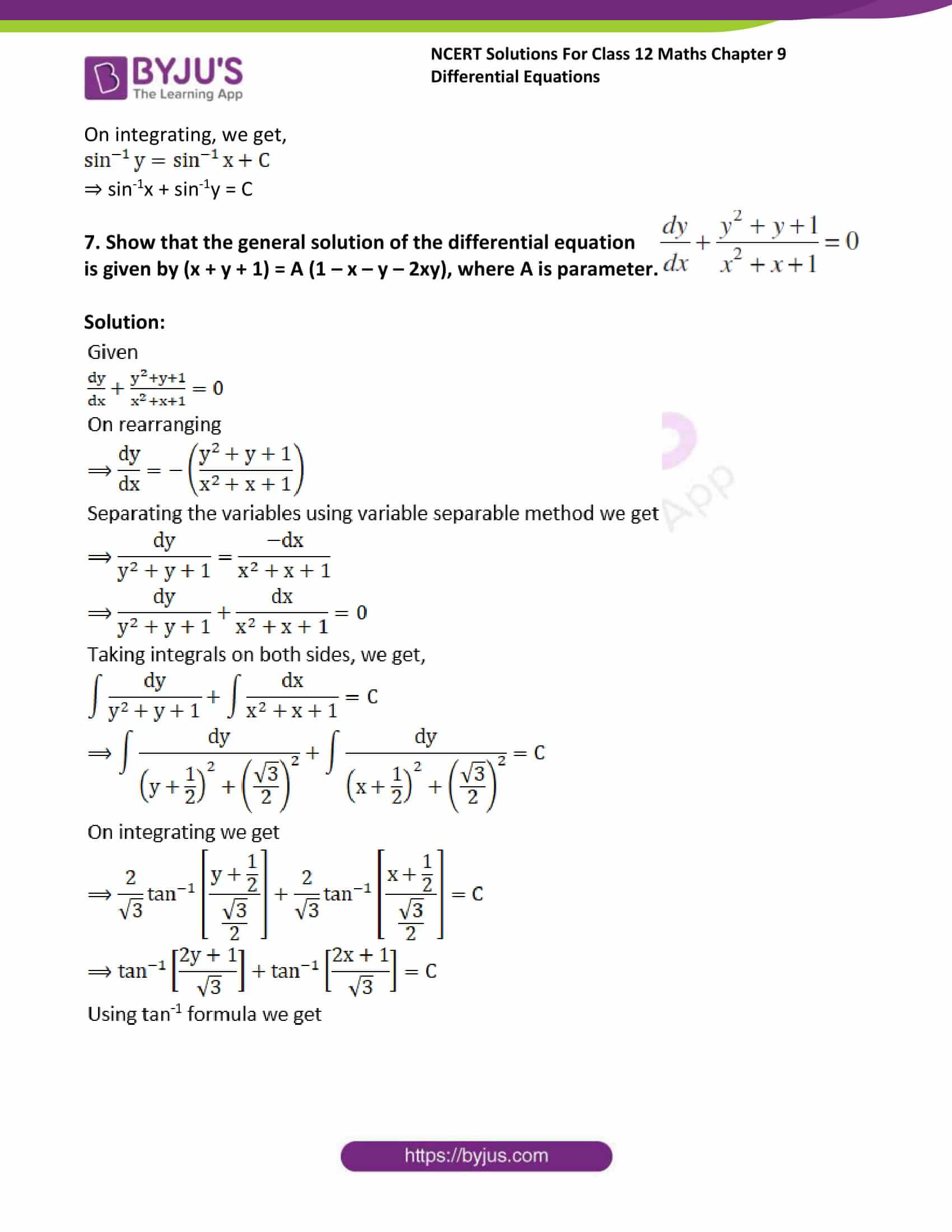 NCERT Solutions for Class 12 Maths Miscellaneous Exercise chapter 9 ...