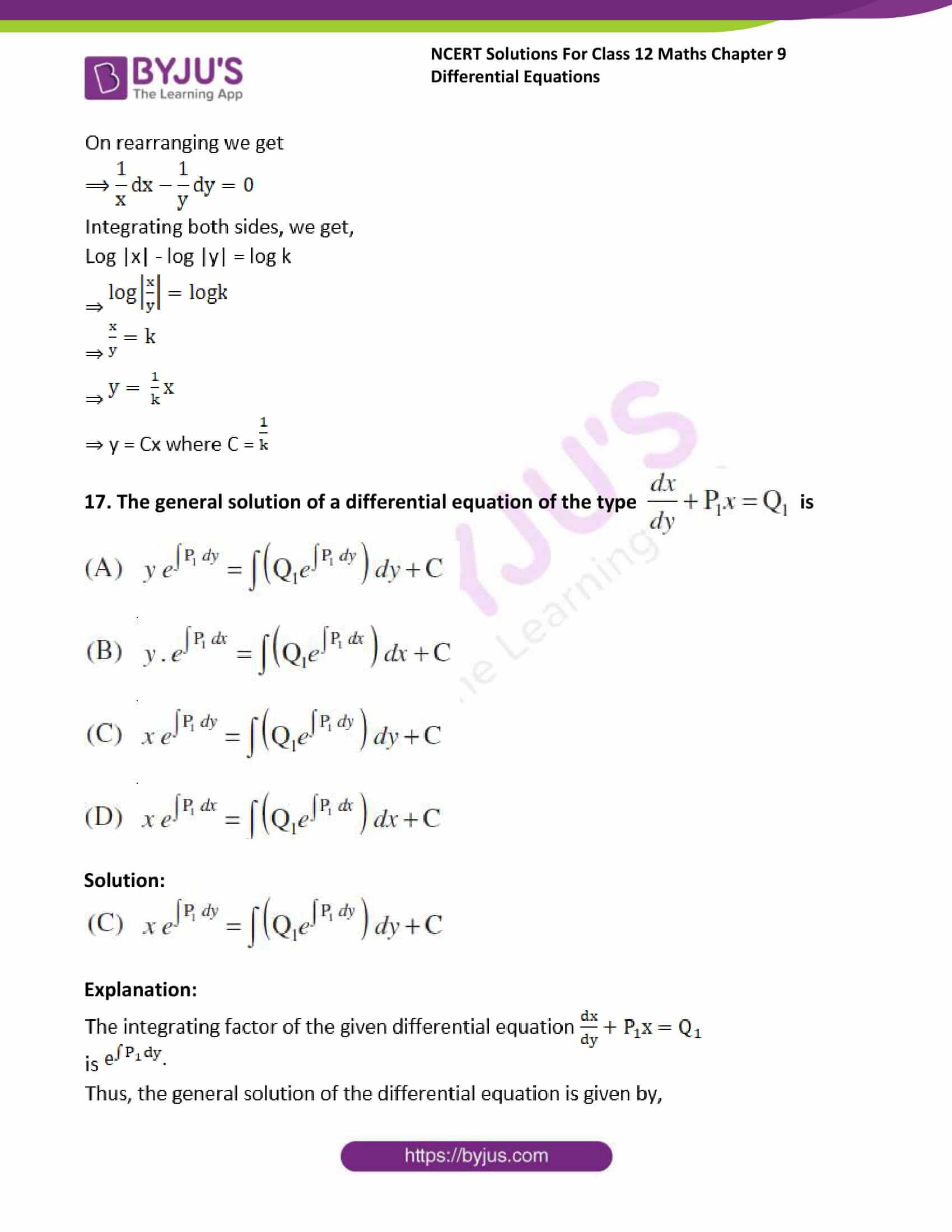 NCERT Solutions for Class 12 Maths Miscellaneous Exercise chapter 9 ...