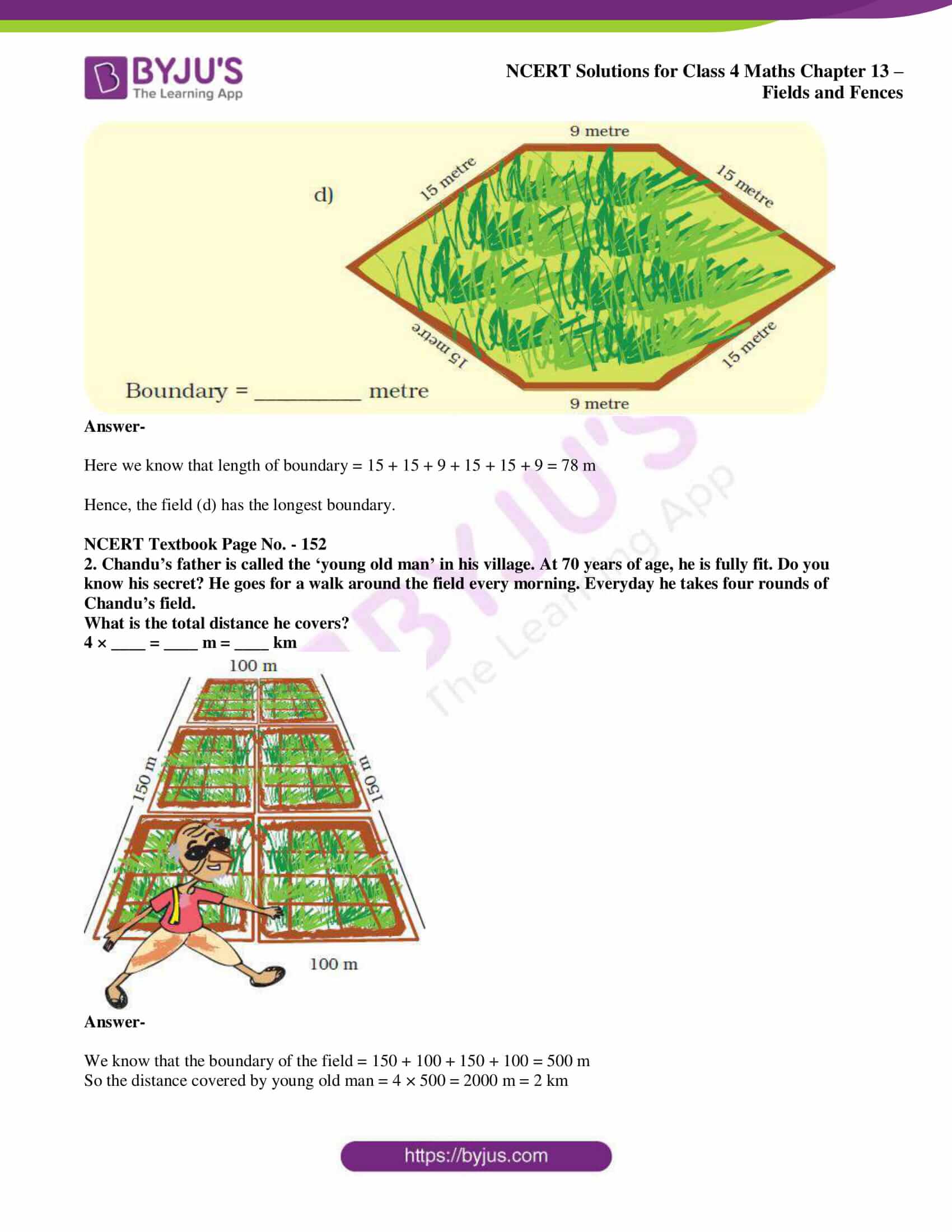 NCERT Solutions Class 4 Maths Chapter 13 Fields And Fences Download Now ncert-solutions-class-4-maths-chapter-13-fields-and-fences-download-now