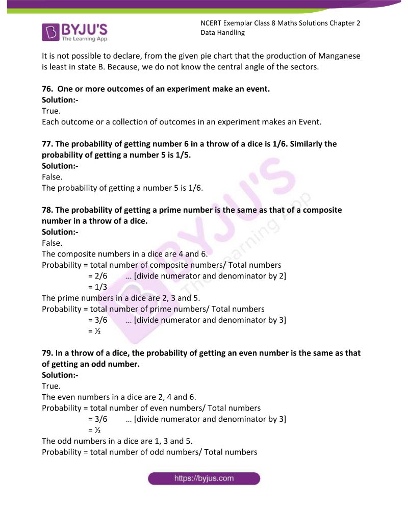 NCERT Exemplar Class 8 Maths Solutions Chapter 2 Data Handling