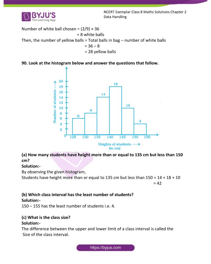 NCERT Exemplar Class 8 Maths Solutions Chapter 2 Data Handling