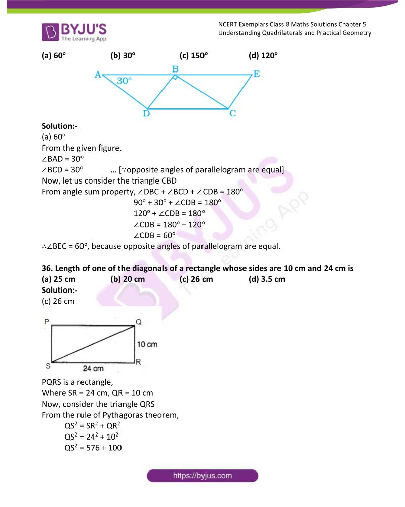 NCERT Exemplar Class 8 Maths Solutions Chapter 5 Understanding
