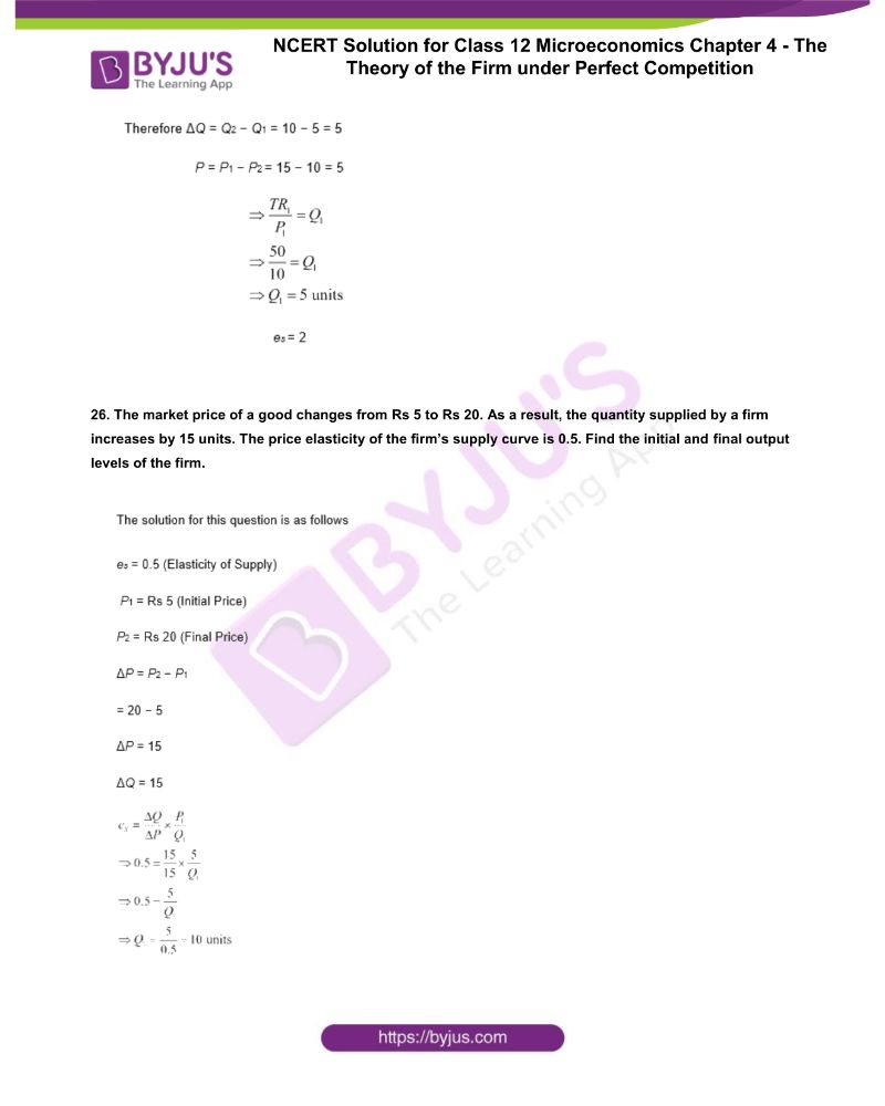 NCERT Solution for Class 12 Economics Chapter 4 The Theory of the Firm ...