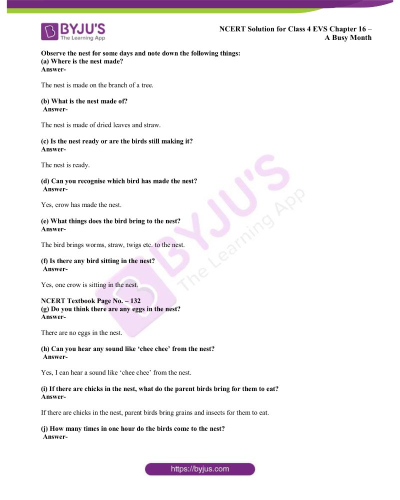 NCERT Solutions Class 4 EVS Chapter 16 A Busy Month Free PDF Download ncert-solutions-class-4-evs-chapter-16-a-busy-month-free-pdf-download