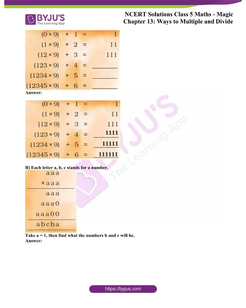 NCERT Solutions Class 5 Maths Chapter 13 Ways to Multiply and Divide - Download Now