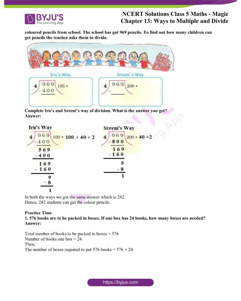 NCERT Solutions Class 5 Maths Chapter 13 Ways To Multiply And Divide NCERT Solutions Class 5 Maths Chapter 13 Ways To Multiply And Divide