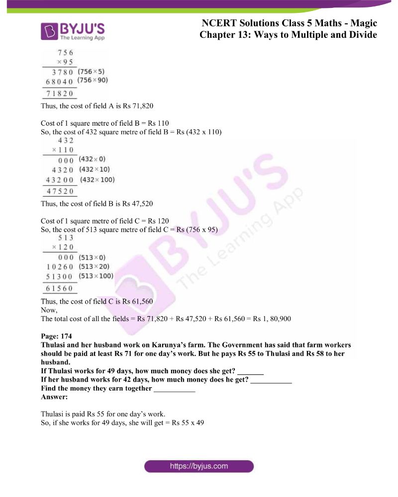 NCERT Solutions Class 5 Maths Chapter 13 Ways to Multiply and Divide ...