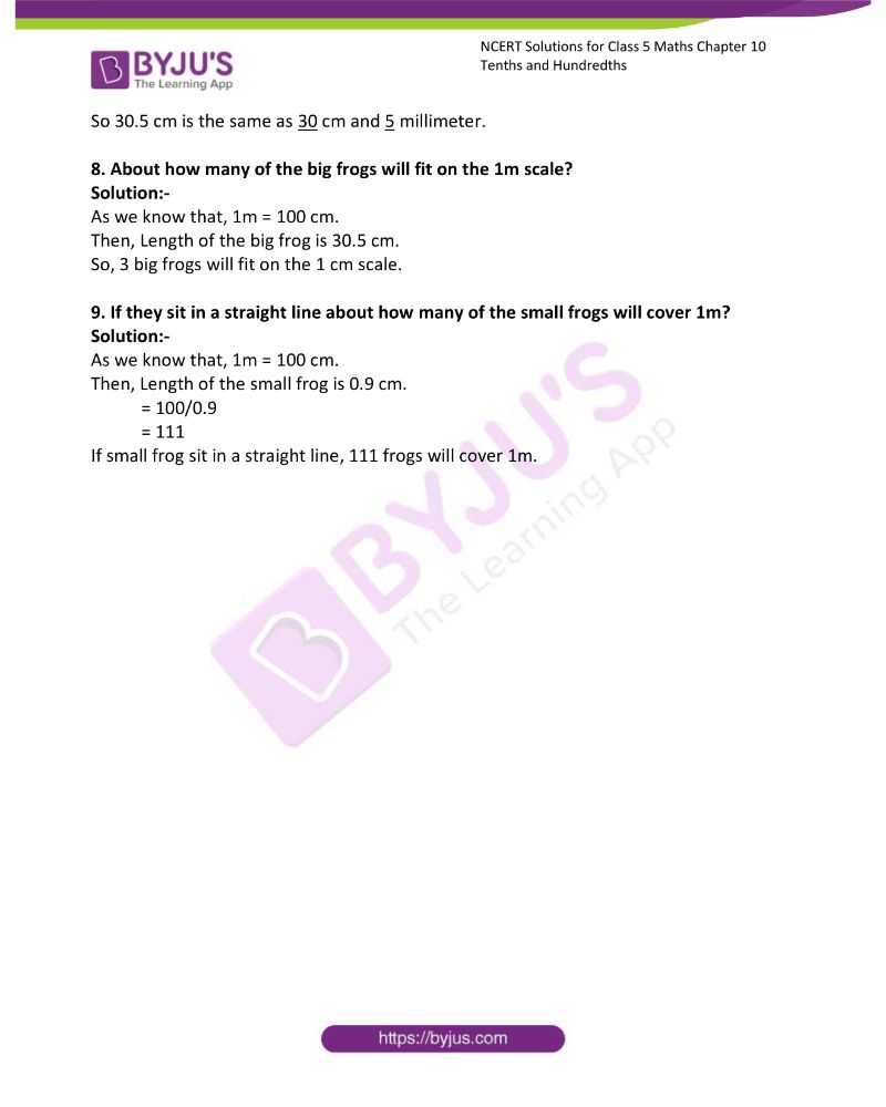 NCERT Solutions Class 5 Maths Chapter 10 Tenths And Hundredths Click Here To Download ncert-solutions-class-5-maths-chapter-10-tenths-and-hundredths-click-here-to-download
