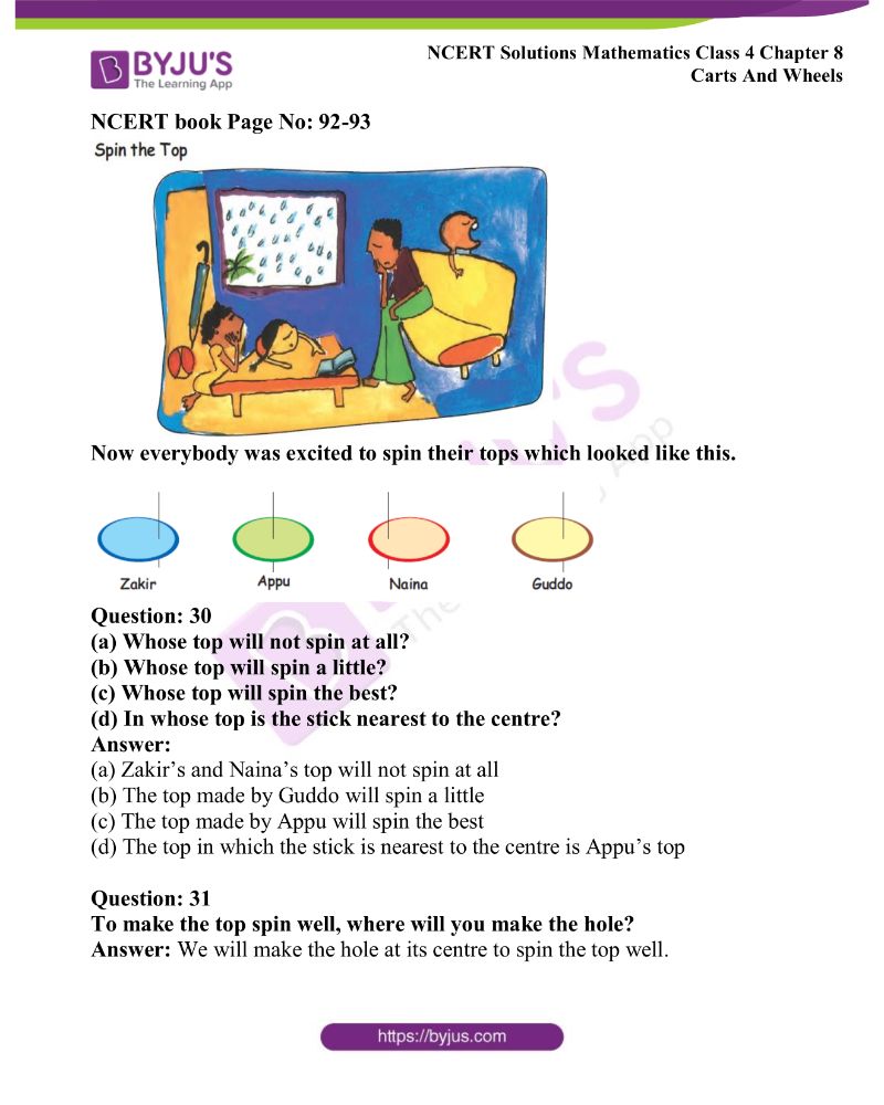 NCERT Solutions Class 4 Maths Chapter 8 Carts And Wheels - Free Download NCERT Solutions Class 4 Maths Chapter 8 Carts And Wheels - Free Download