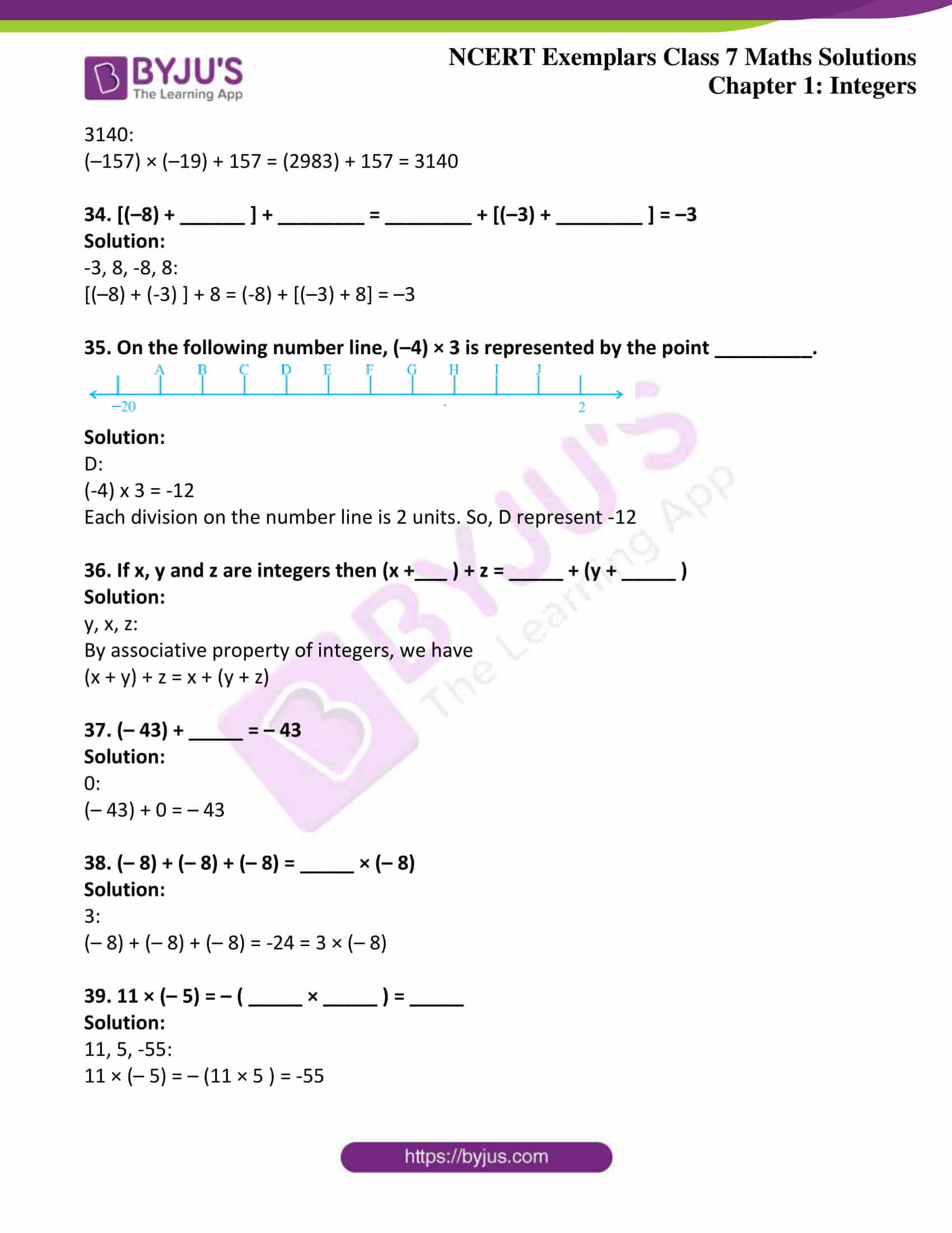 NCERT Exemplar Solutions For Class 7 Maths Chapter 1 Integers Access NCERT Exemplar Solutions For Class 7 Maths Chapter 1 Integers Access