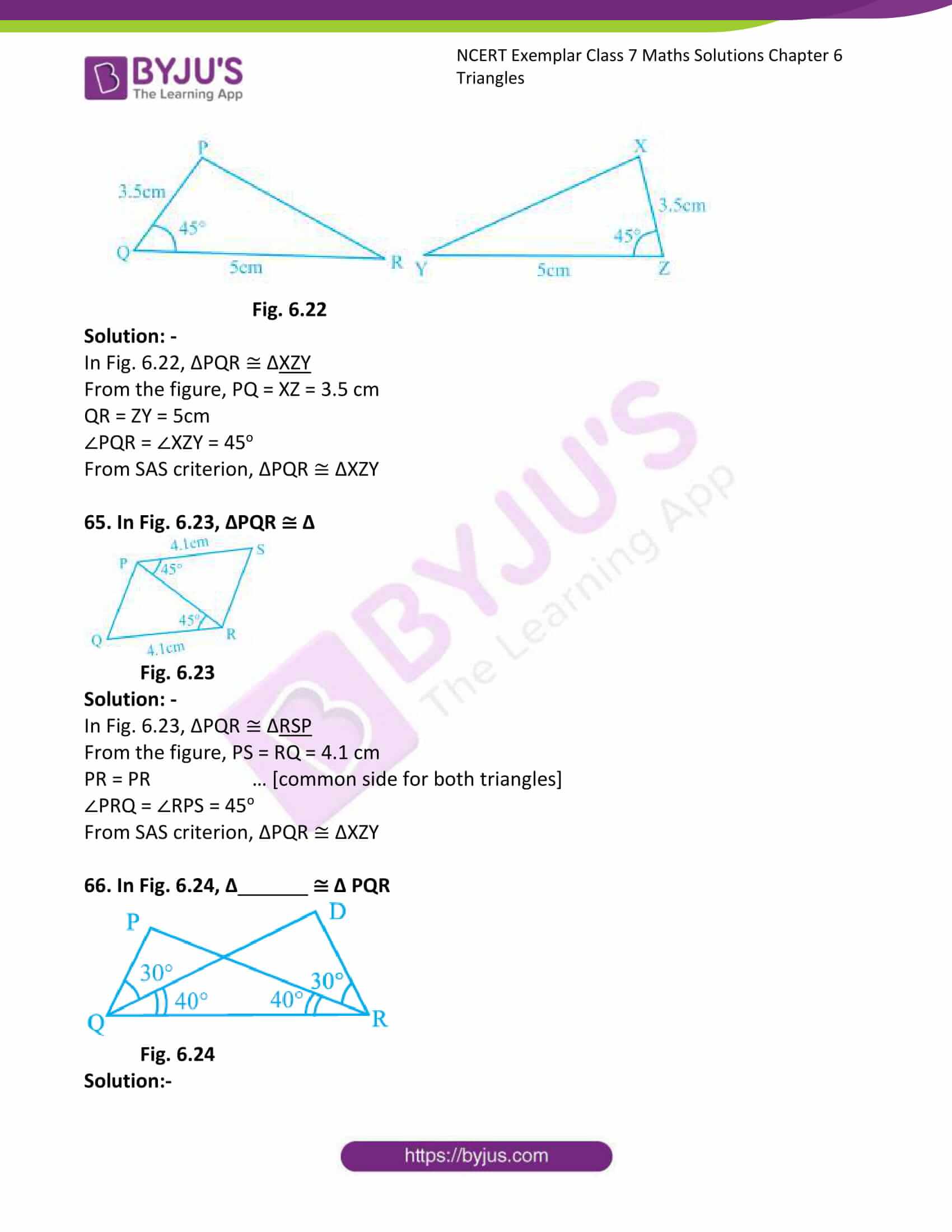 NCERT Exemplar Solutions for Class 7 Maths Chapter 6 Triangles access ...