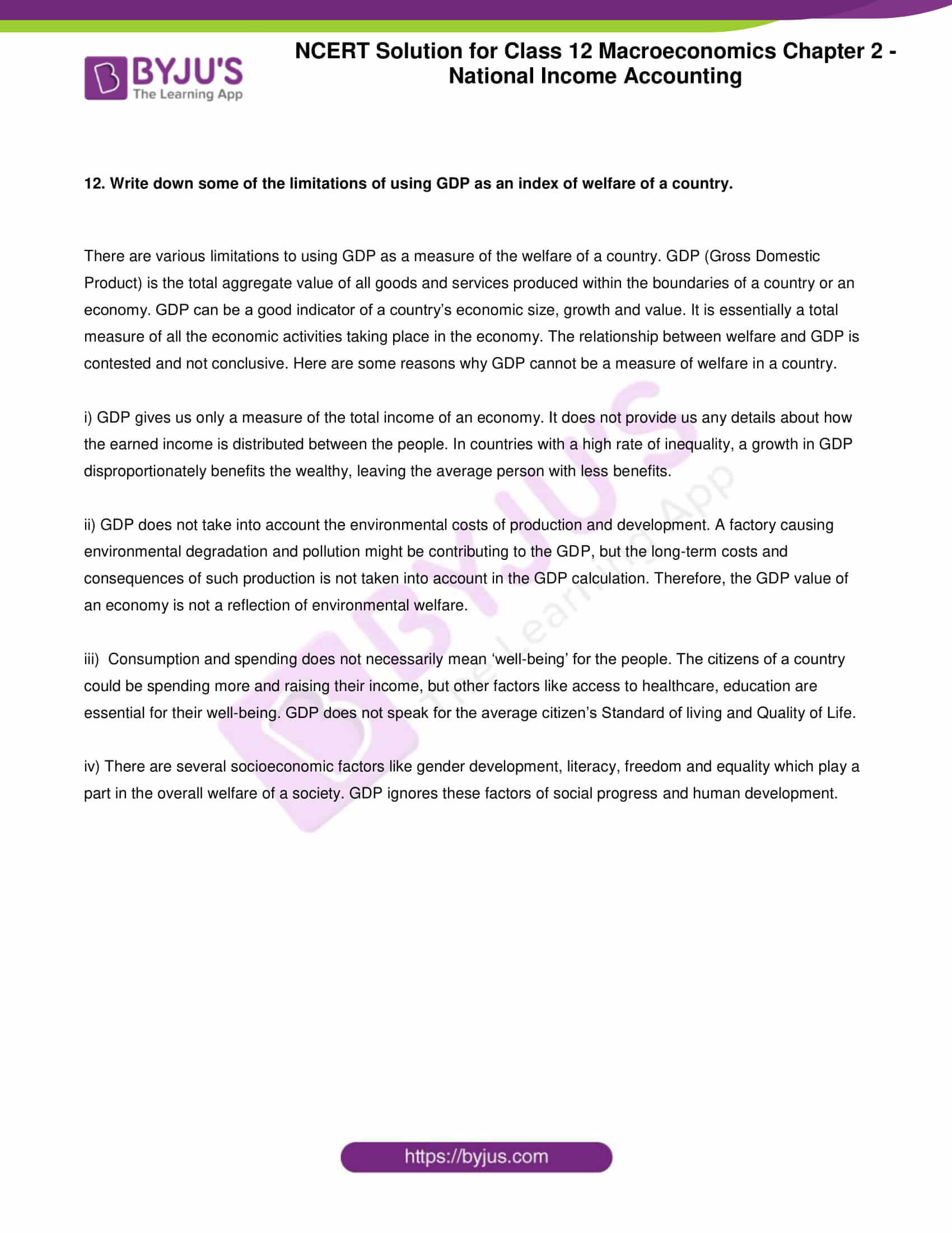 NCERT Solution For Class 12 Economics Chapter 2 National Income ...