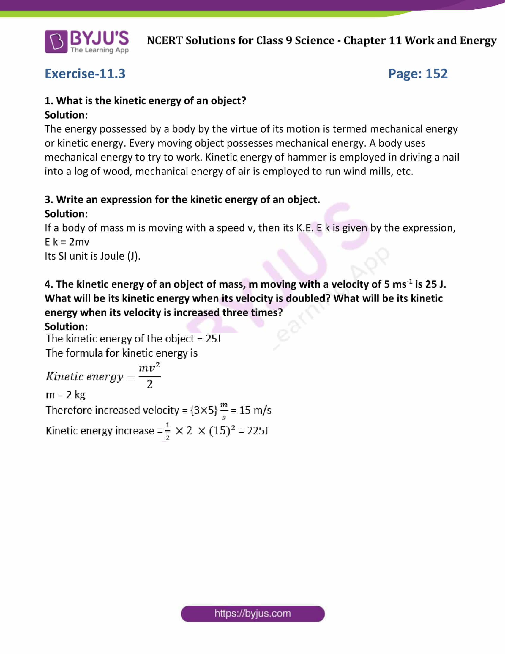 NCERT Solutions Class 9 Science Chapter 11 Work And Energy - Updated ...