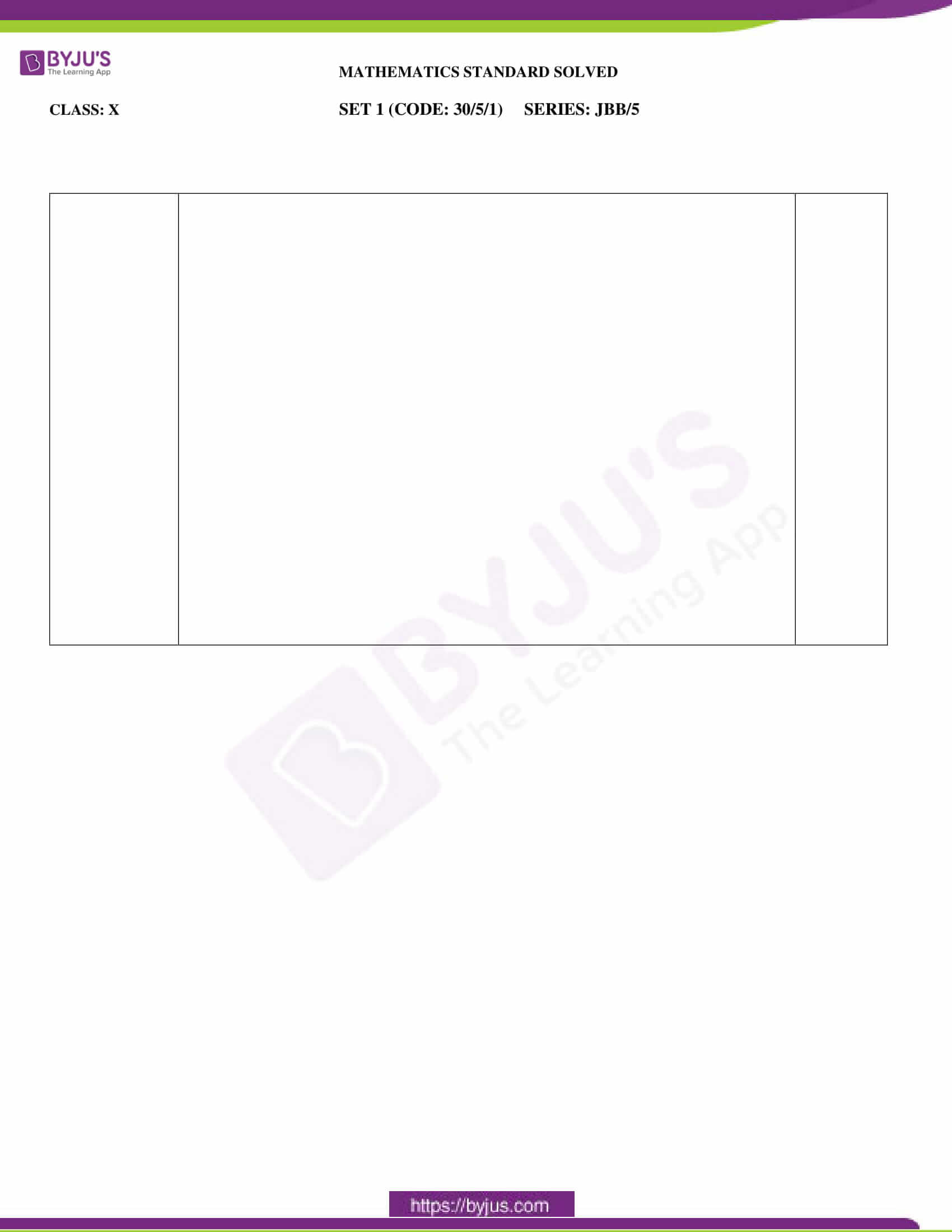 CBSE Class 10 Maths Question Paper Solution 2020 - Access Solution PDF!