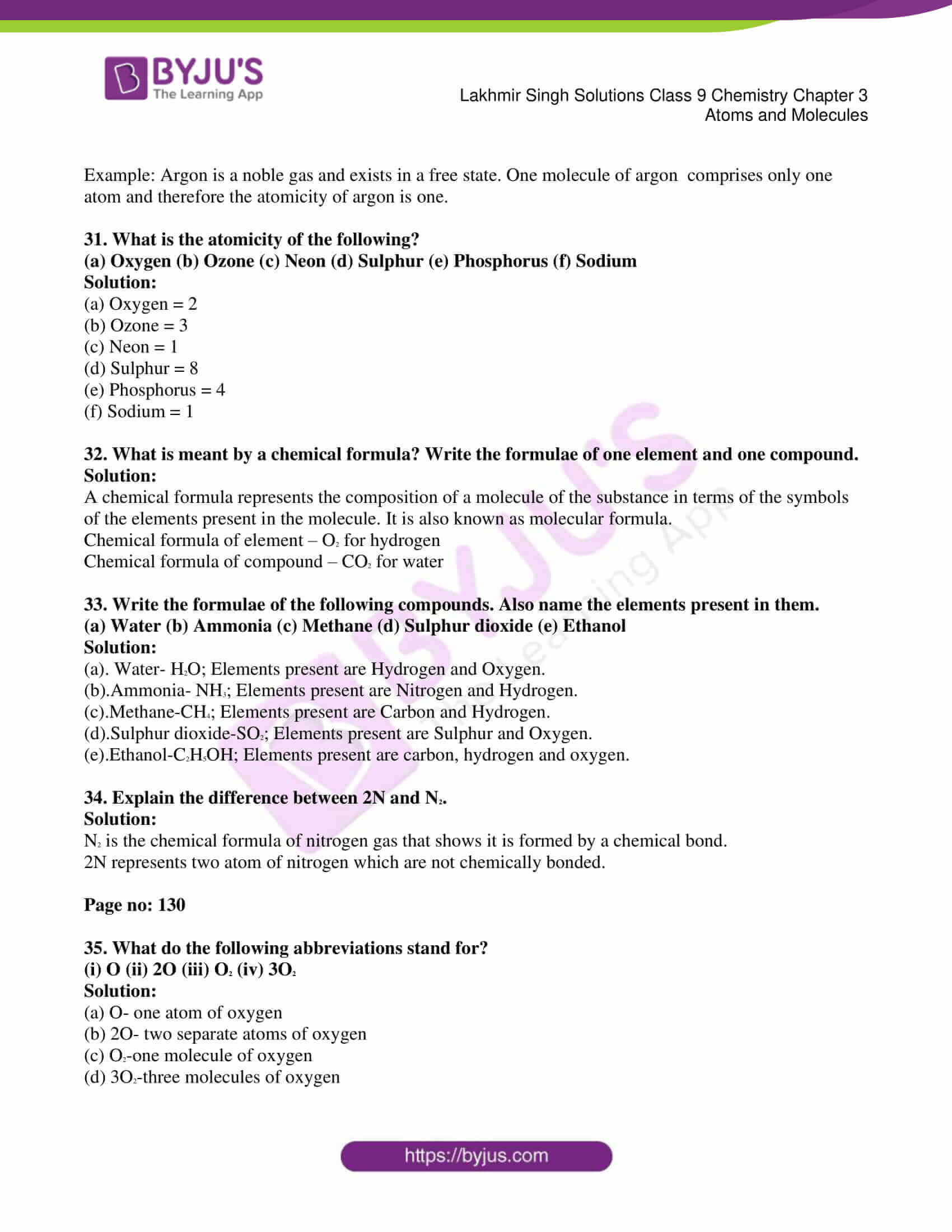 Lakhmir Singh Chemistry Class 9 Solutions For Chapter 3 Atoms And Lakhmir Singh Chemistry Class 9 Solutions For Chapter 3 Atoms And