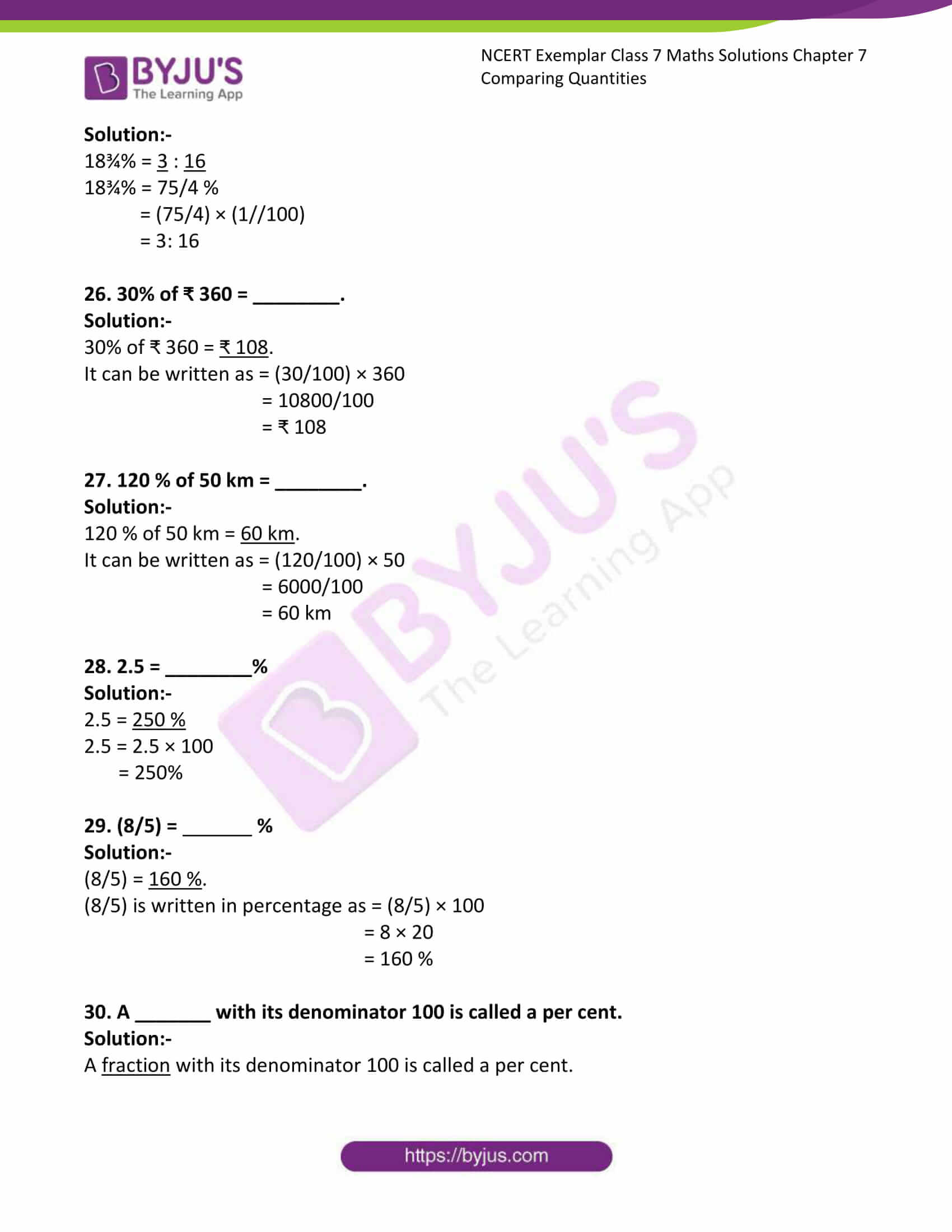 NCERT Exemplar Solutions For Class 7 Maths Chapter 7 Comparing