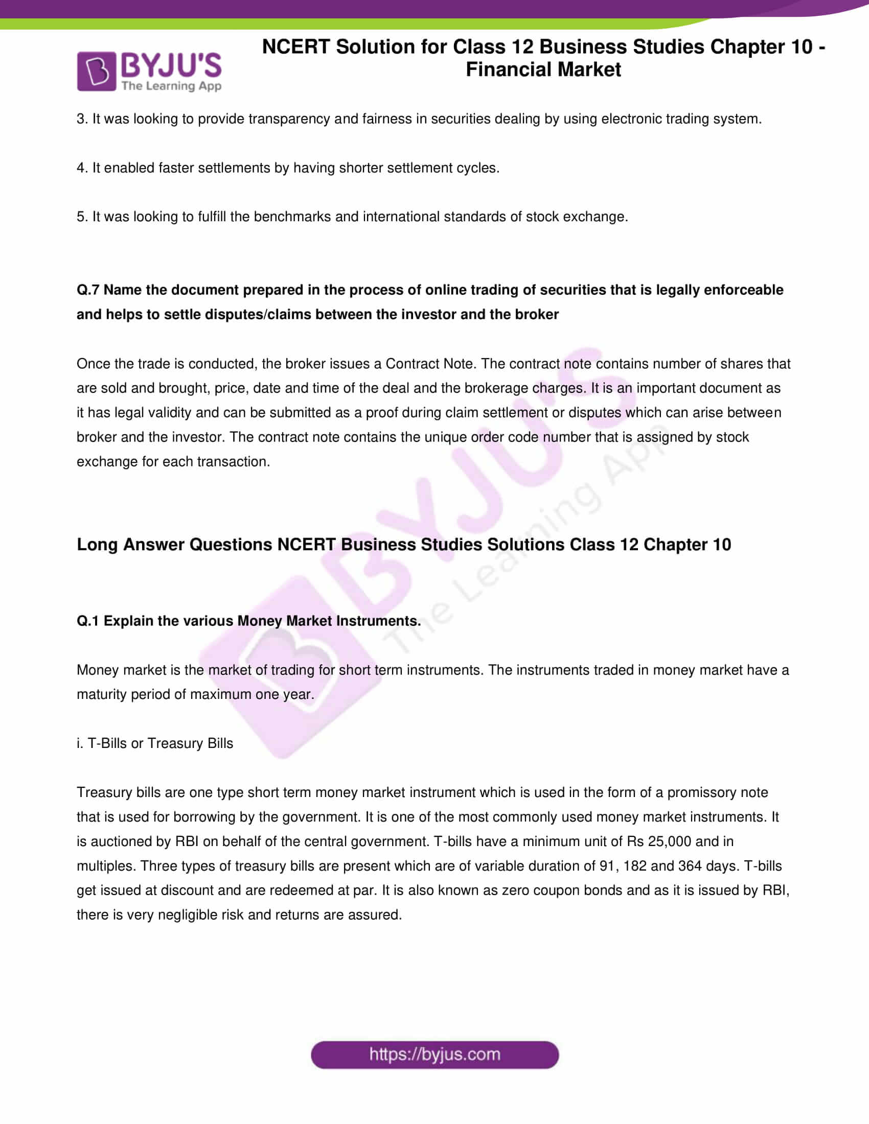 NCERT Solutions for Class 12 Business Studies Chapter 10 Financial ...