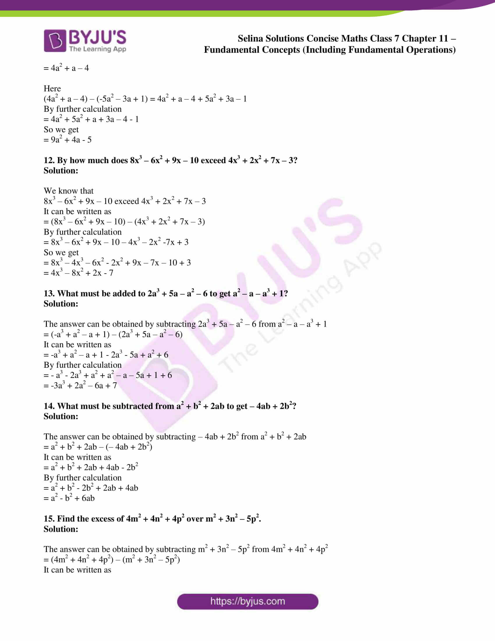Selina Solutions Concise Maths Class 7 Chapter 11 Fundamental Concepts Selina Solutions Concise Maths Class 7 Chapter 11 Fundamental Concepts