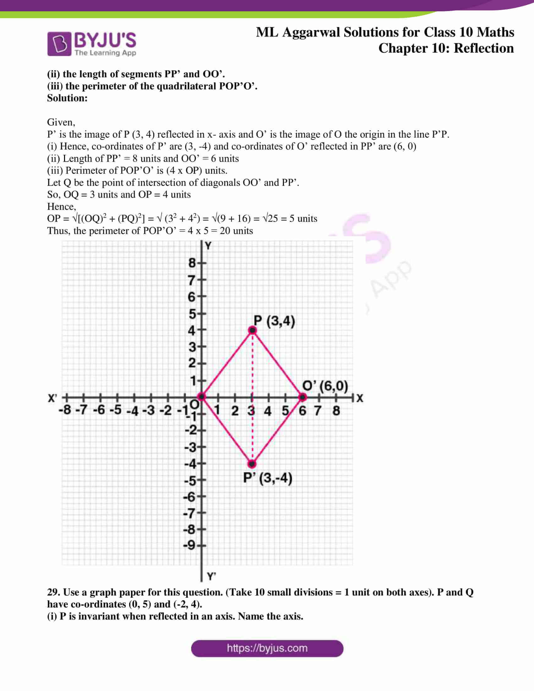 ML Aggarwal Solutions for Class 10 Maths Chapter 10 Reflection free PDF