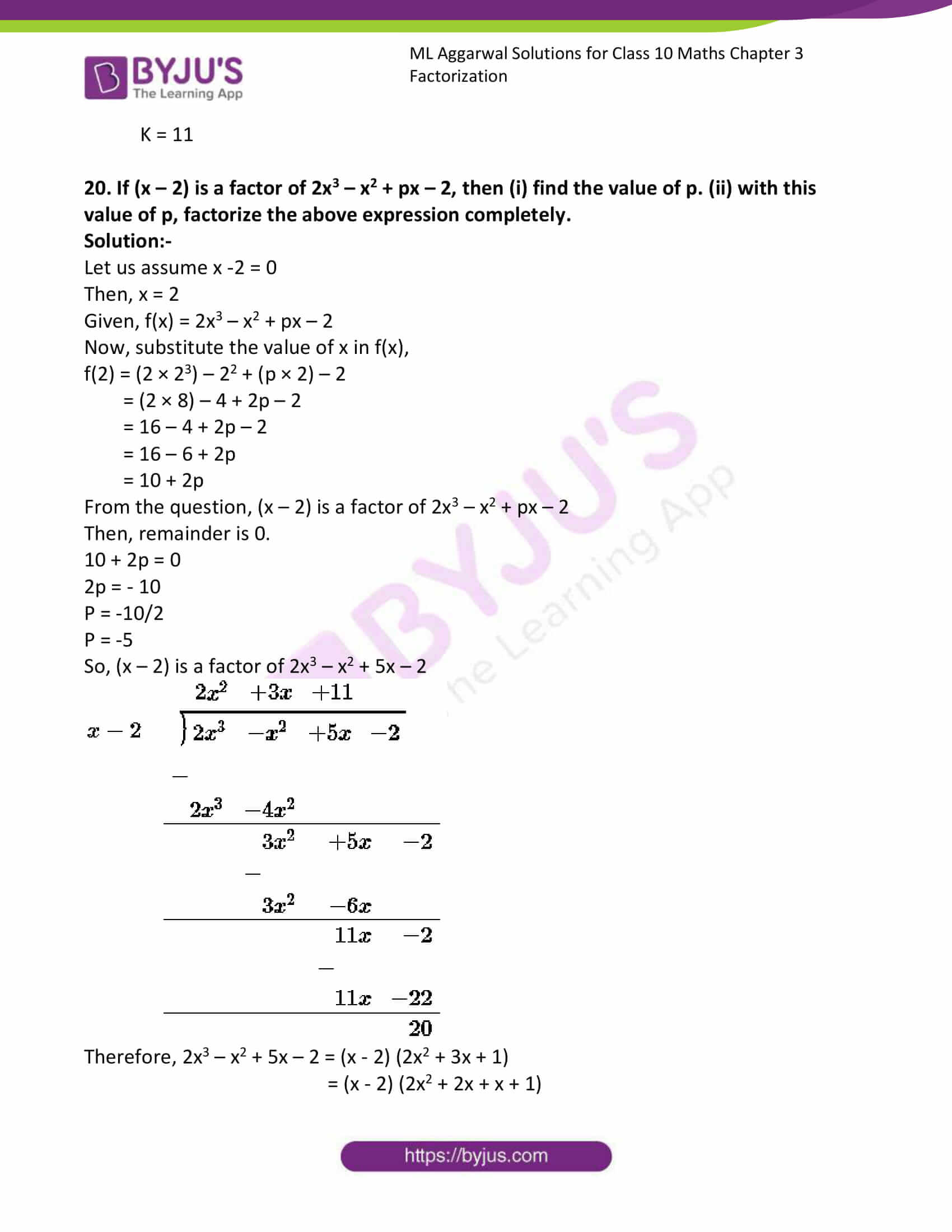 ML Aggarwal Solutions for Class 10 Maths Chapter 6 Factorization access ...