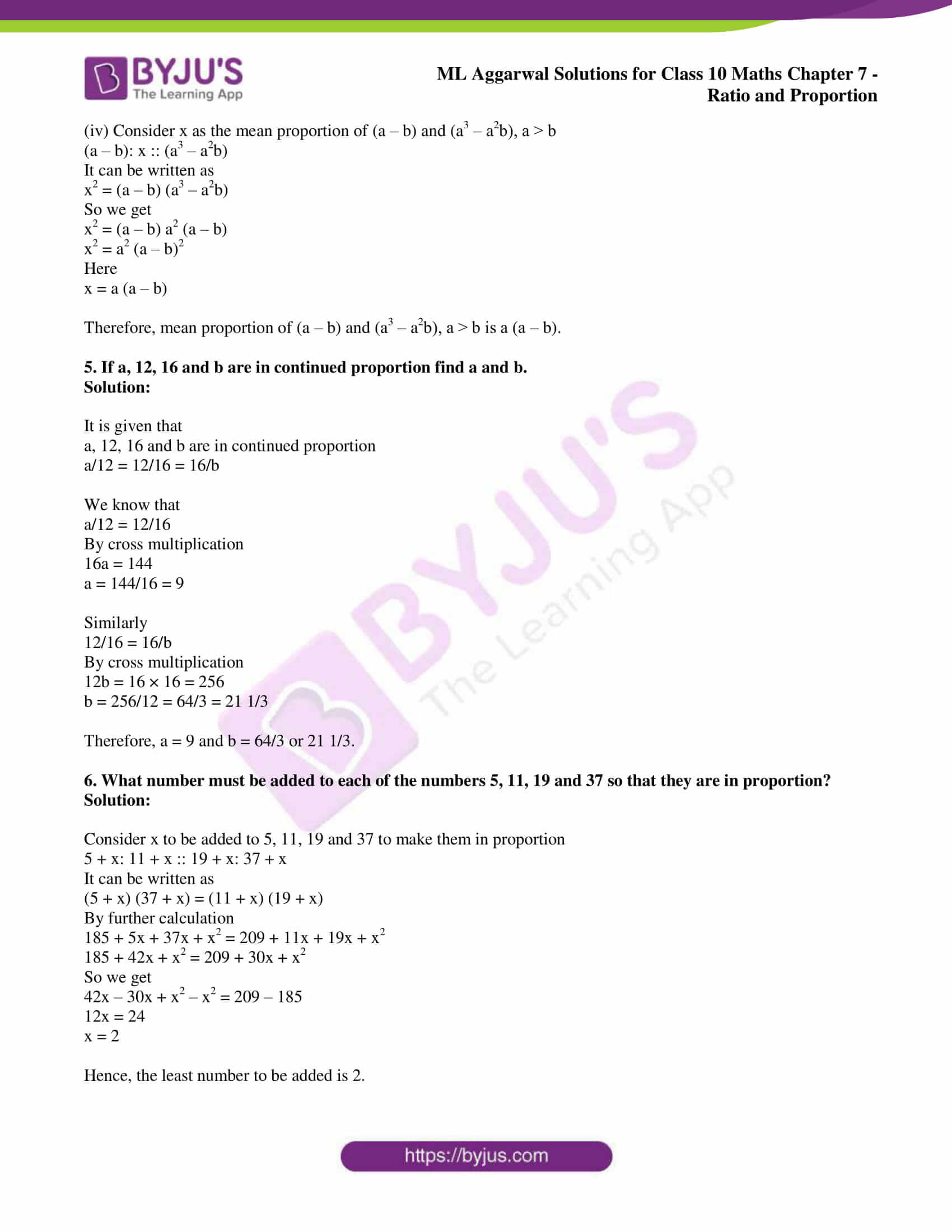 ML Aggarwal Solutions for Class 10 Maths Chapter 7 Ratio and Proportion ...