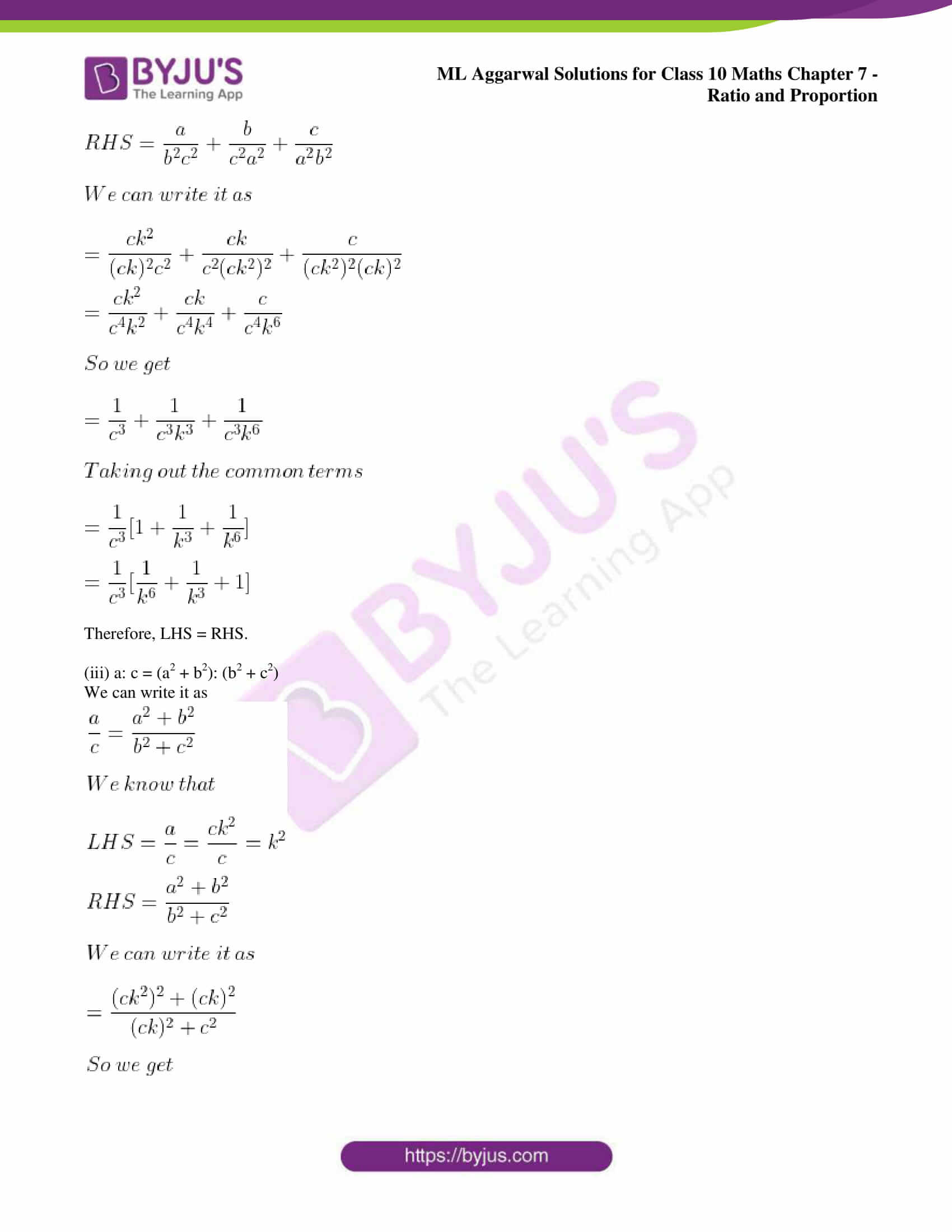 ML Aggarwal Solutions for Class 10 Maths Chapter 7 Ratio and Proportion ...