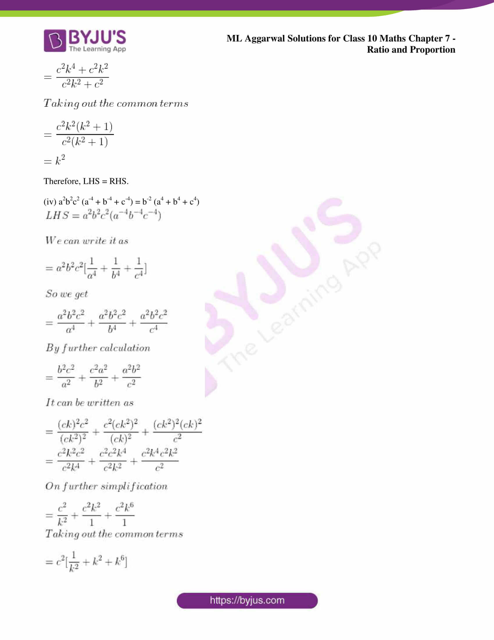 ML Aggarwal Solutions for Class 10 Maths Chapter 7 Ratio and Proportion ...