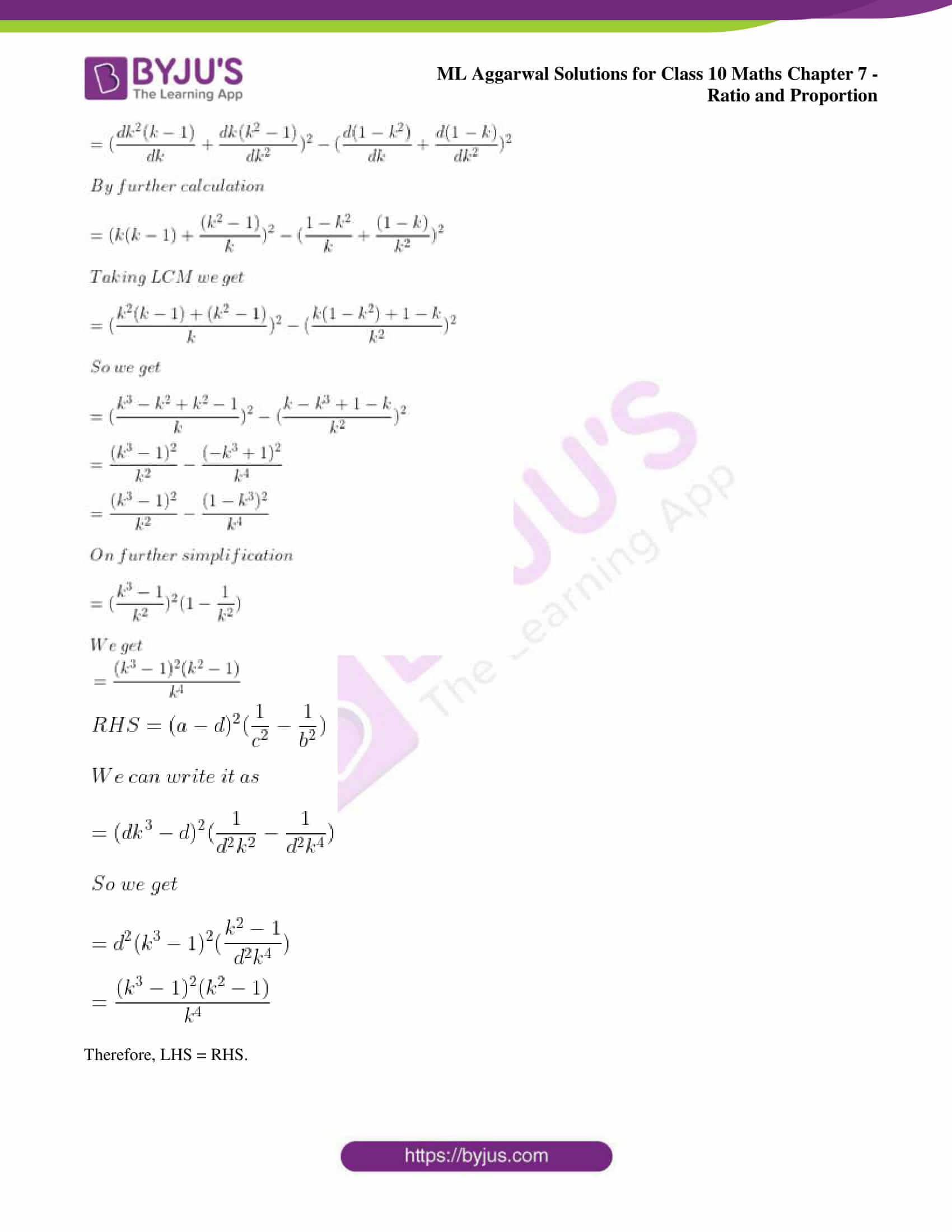 ML Aggarwal Solutions for Class 10 Maths Chapter 7 Ratio and Proportion ...