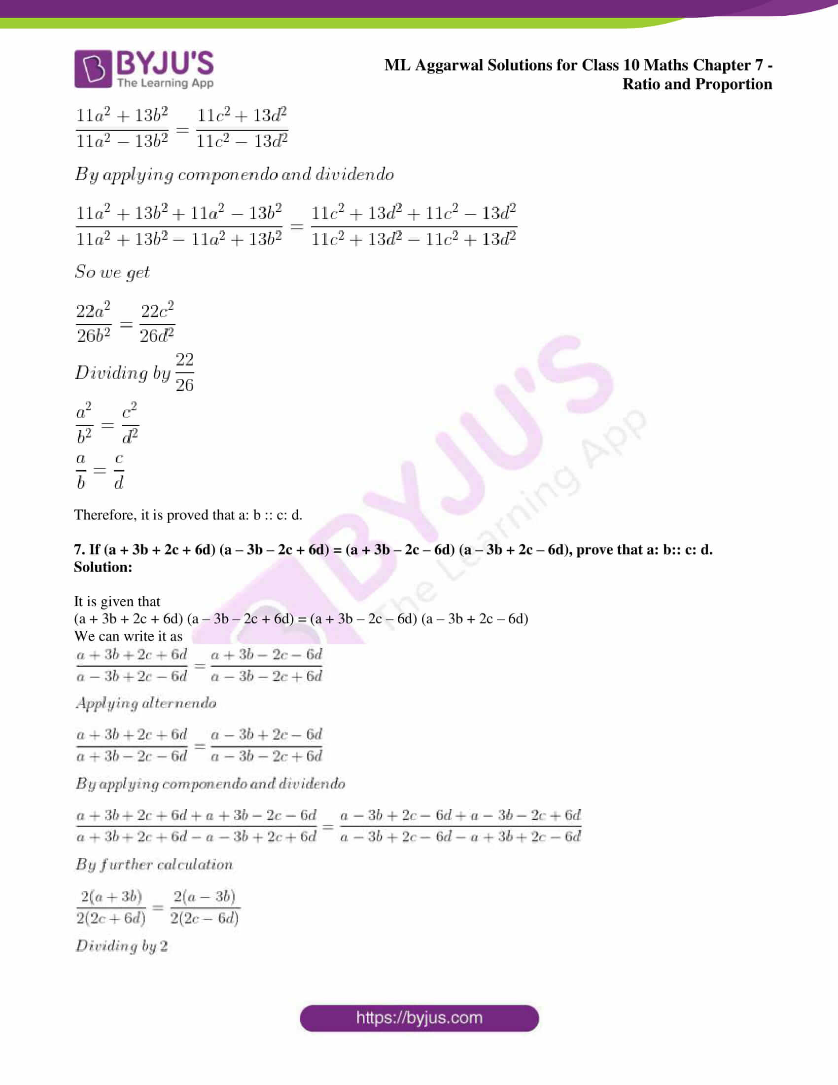 ML Aggarwal Solutions for Class 10 Maths Chapter 7 Ratio and Proportion ...