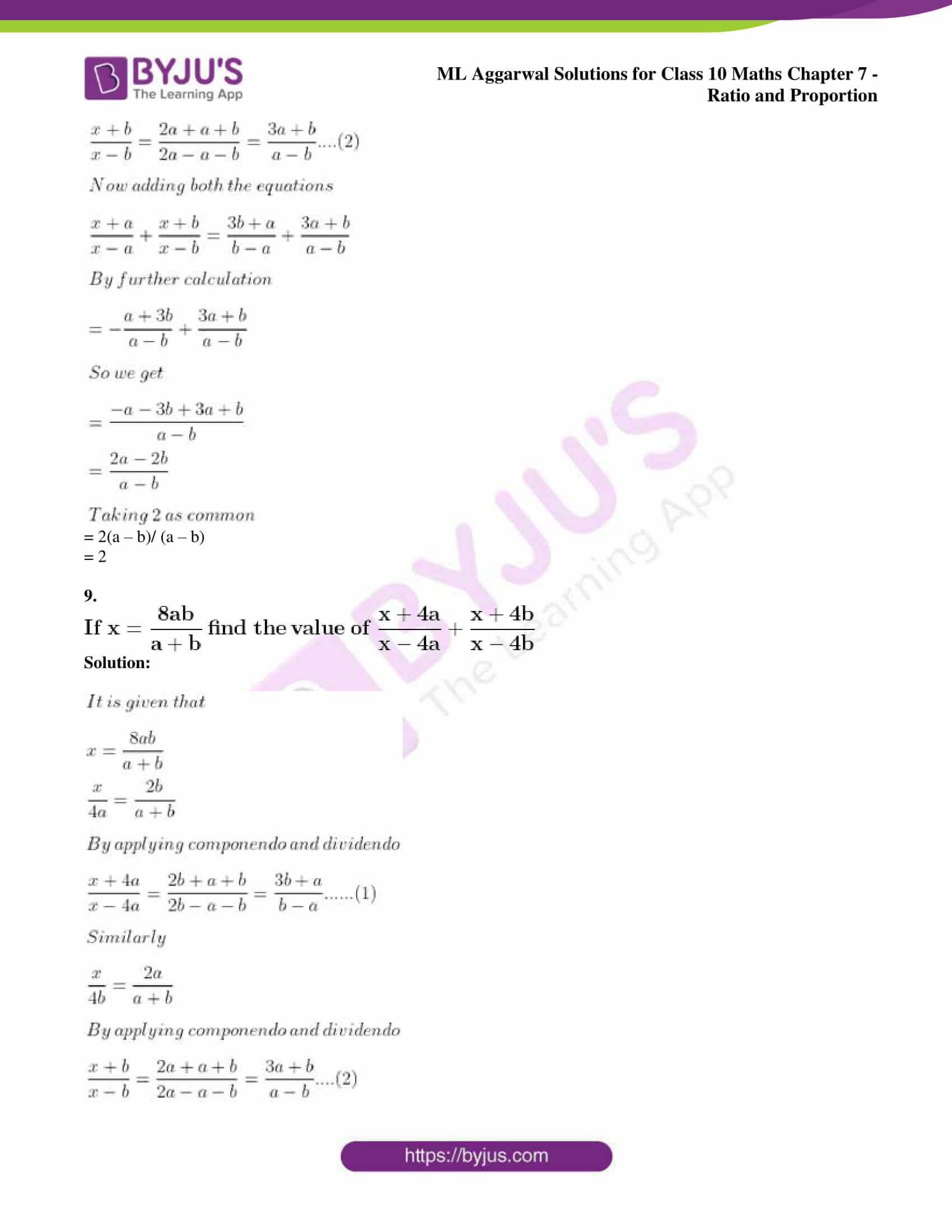 ML Aggarwal Solutions for Class 10 Maths Chapter 7 Ratio and Proportion ...