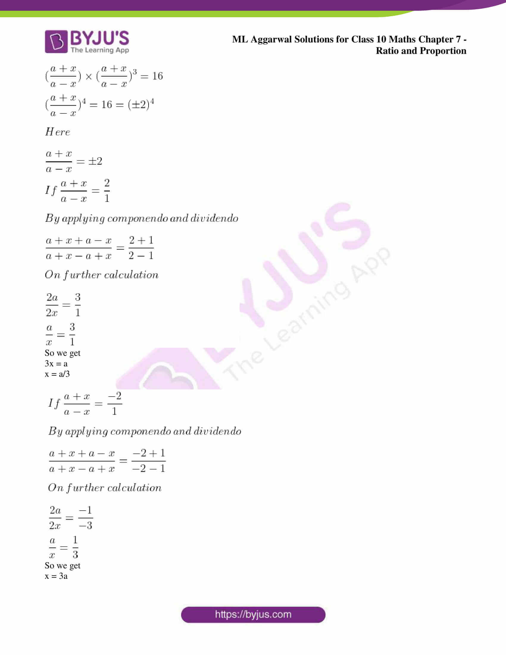 ML Aggarwal Solutions for Class 10 Maths Chapter 7 Ratio and Proportion ...