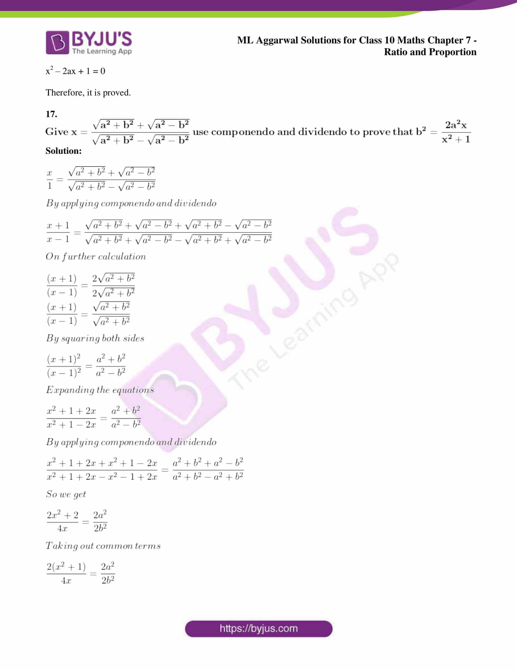 ML Aggarwal Solutions for Class 10 Maths Chapter 7 Ratio and Proportion ...