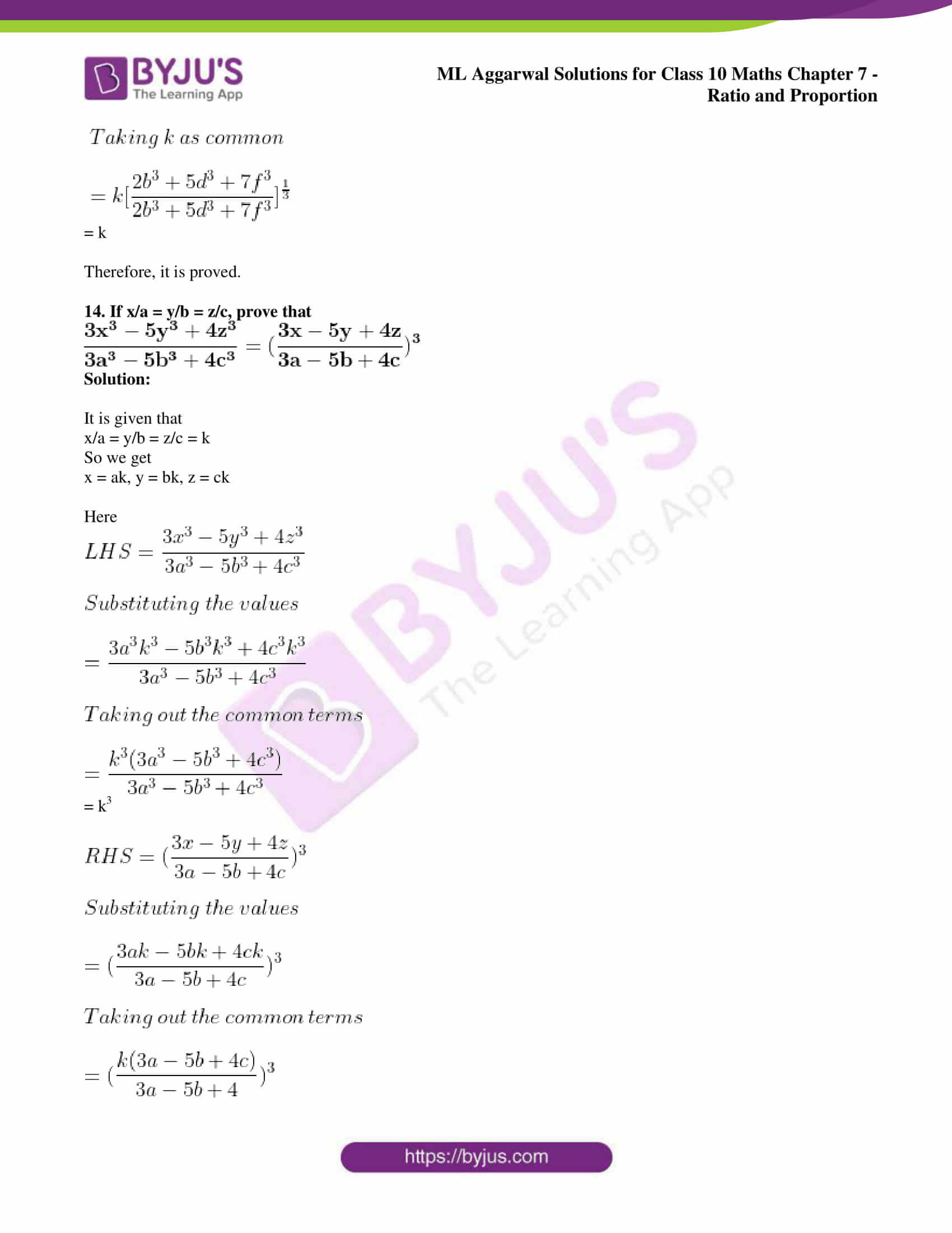 ML Aggarwal Solutions for Class 10 Maths Chapter 7 Ratio and Proportion ...