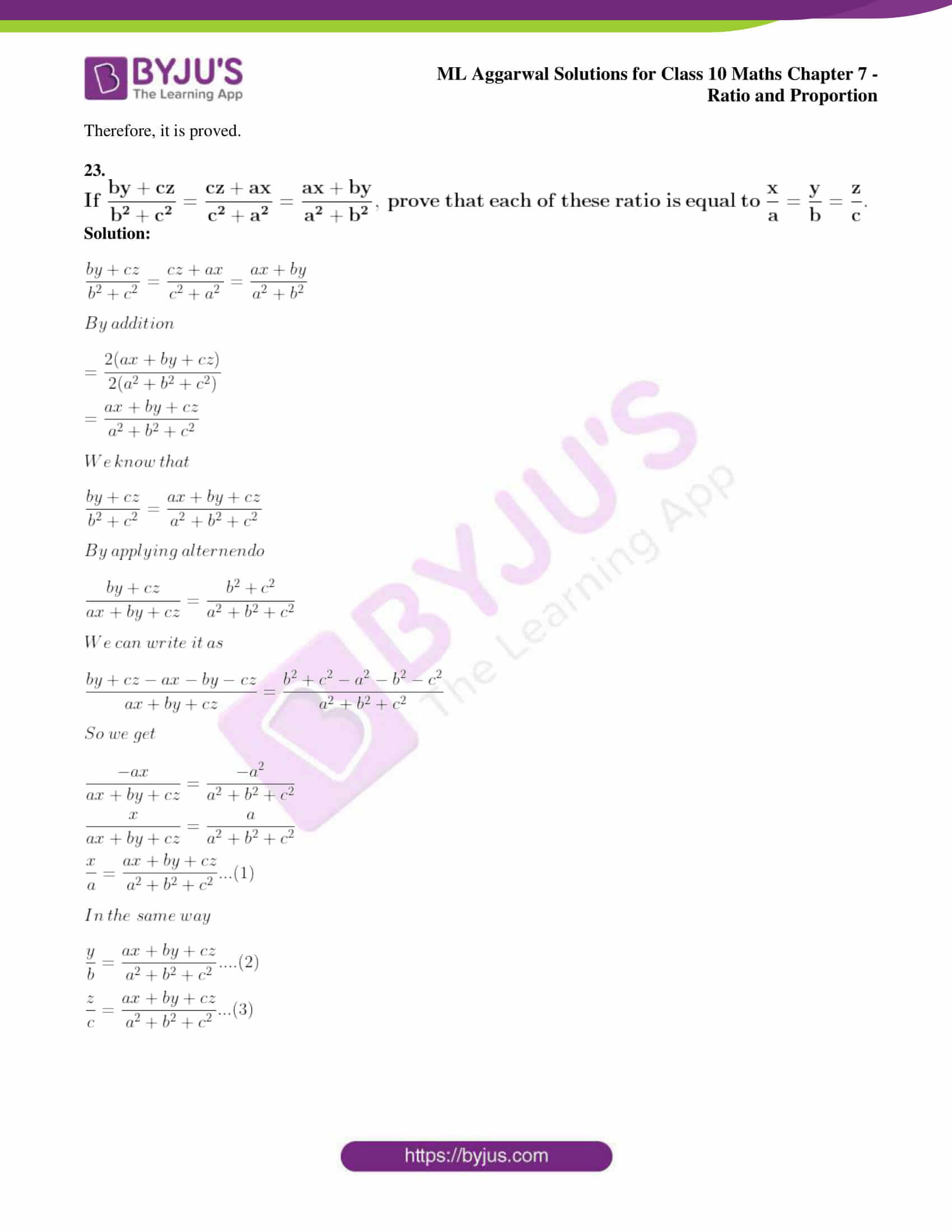 ML Aggarwal Solutions for Class 10 Maths Chapter 7 Ratio and Proportion ...