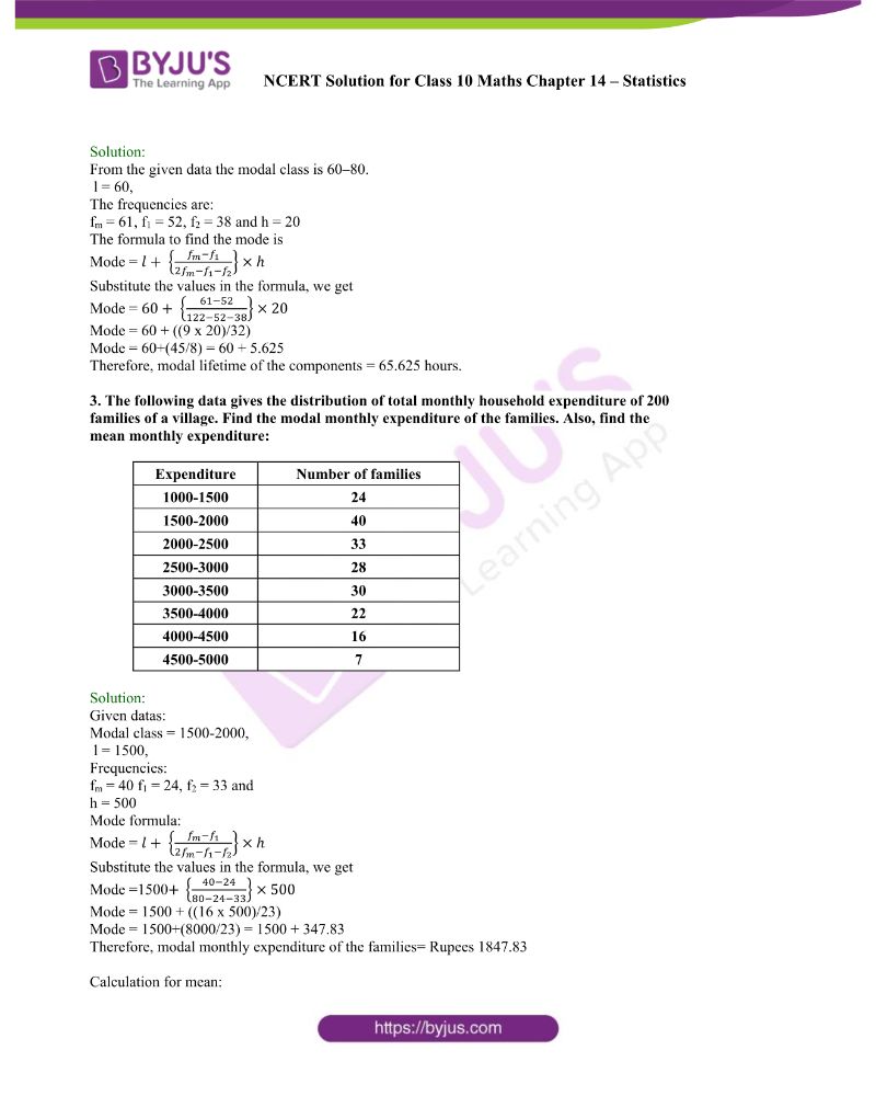 NCERT Solutions for Class 10 Maths Exercise 14.2 Chapter 14 ...