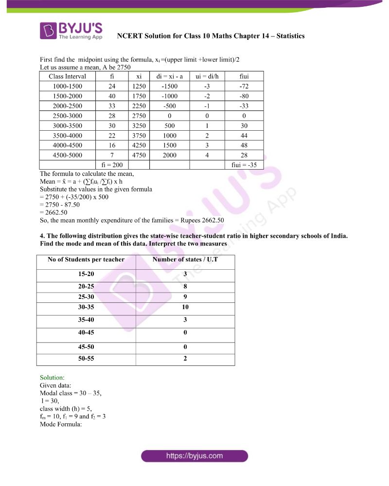 NCERT Solutions for Class 10 Maths Exercise 14.2 Chapter 14 ...