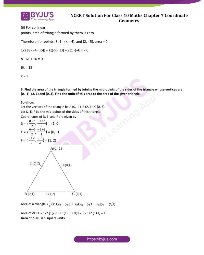 NCERT Solutions for Class 10 Maths Exercise 7.3 Chapter 7 Coordinates ...
