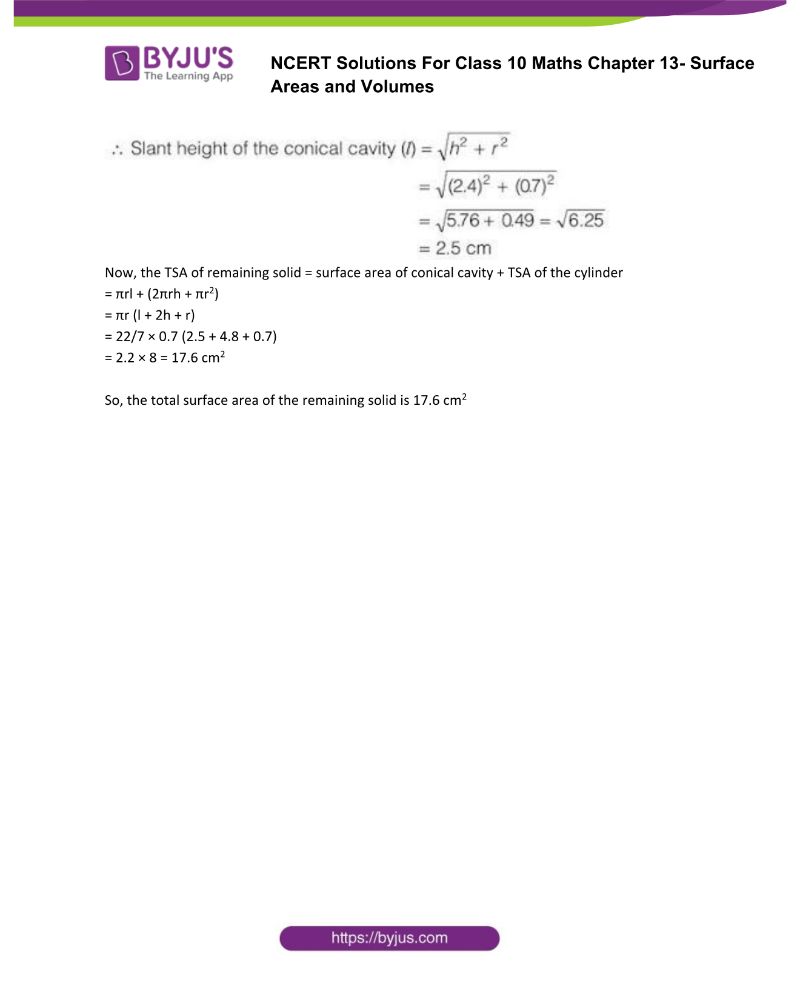 NCERT Solutions for Class 10 Maths Exercise 13.1 Chapter 13- surface ...