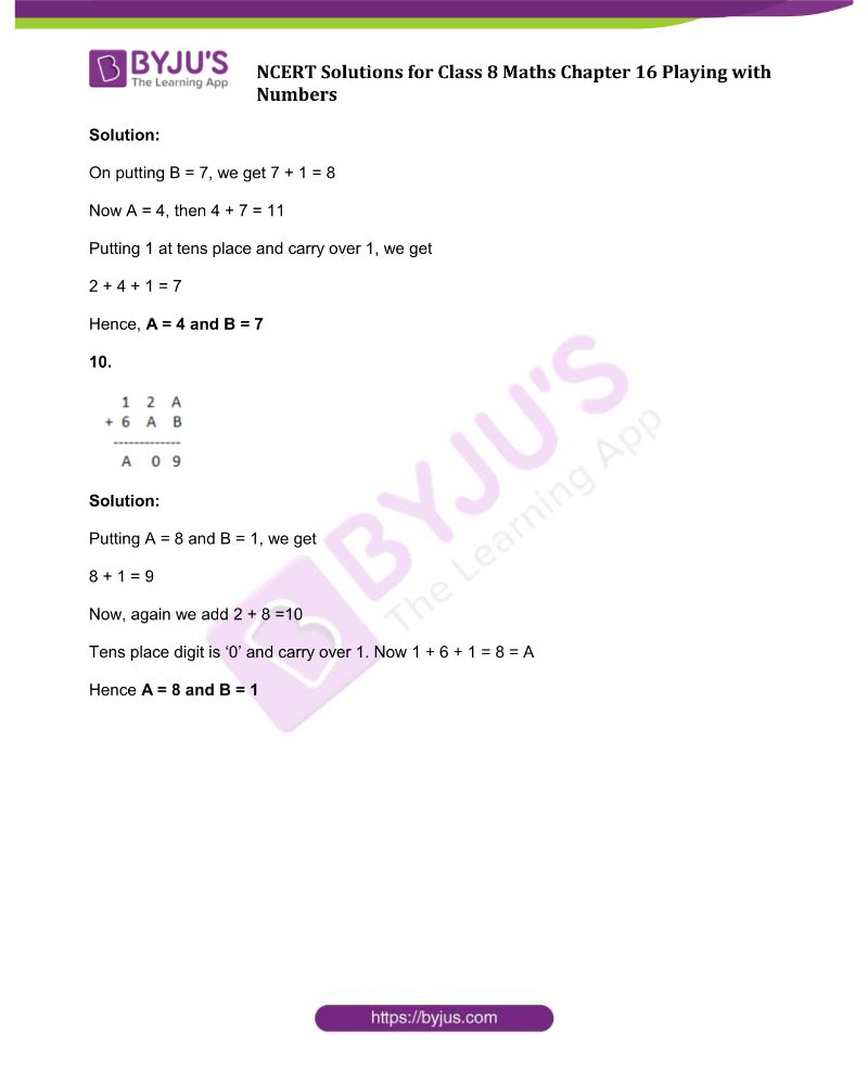 NCERT Solutions for Class 8 Maths Exercise 16.1 Chapter 16 Playing With ...