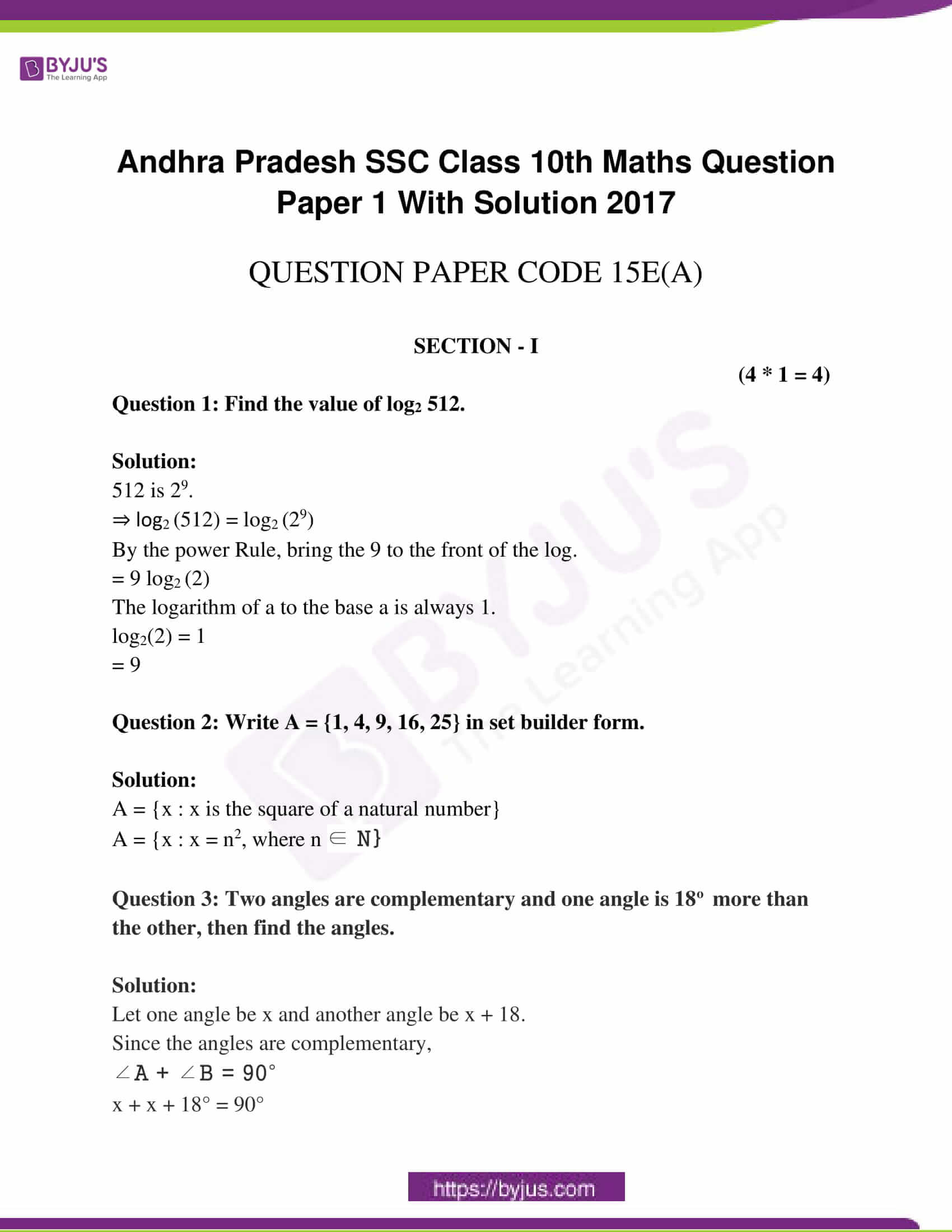 10th Class Maths Textbook Ssc Solutions 2020 Pdf Free Download JWord 