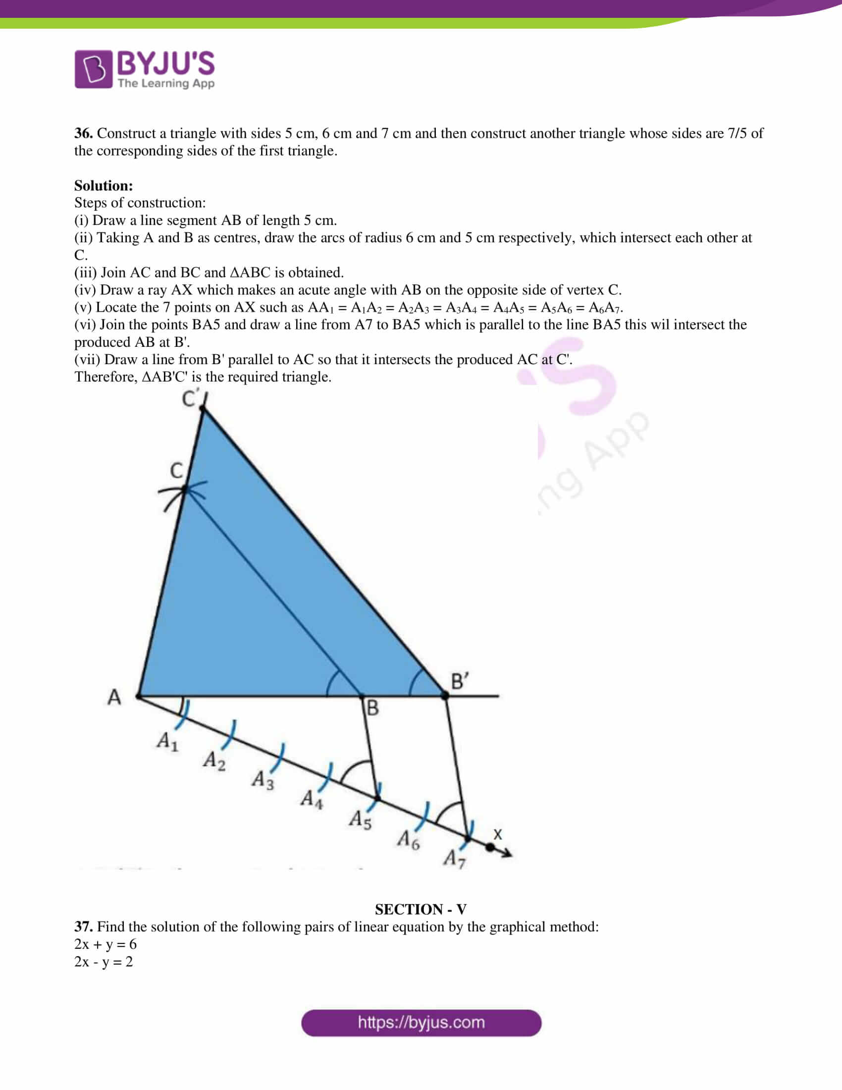 Karnataka SSLC Board 10th Maths Question Paper 2019 With Solutions In PDF